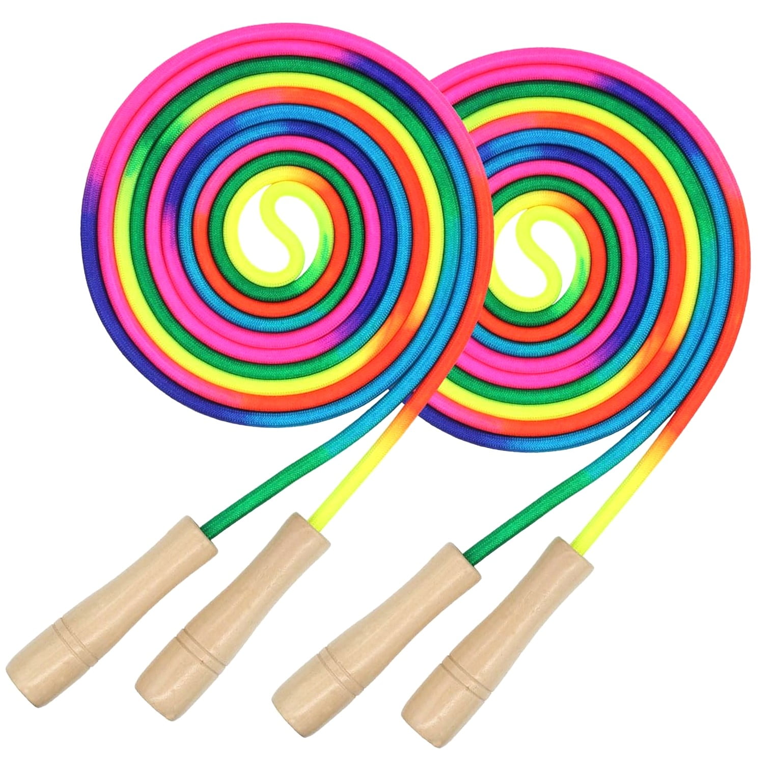 Wellsay 16 FT Long Jump Rope, 2 Pack Double Dutch Skipping Rope with ...
