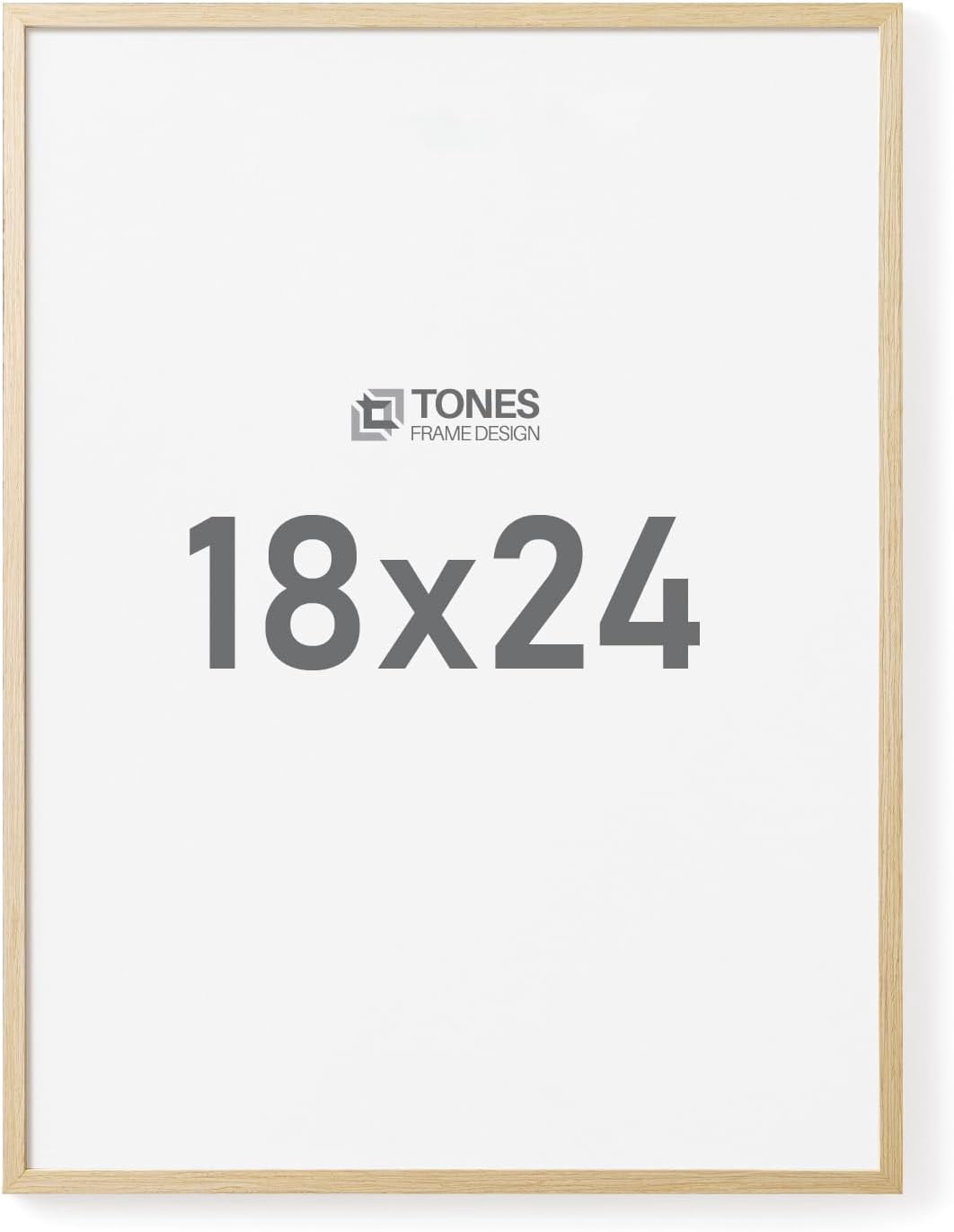 Wellsay 18x24 P Frame, Matless Large Picture Frame Natural Solid Wood ...