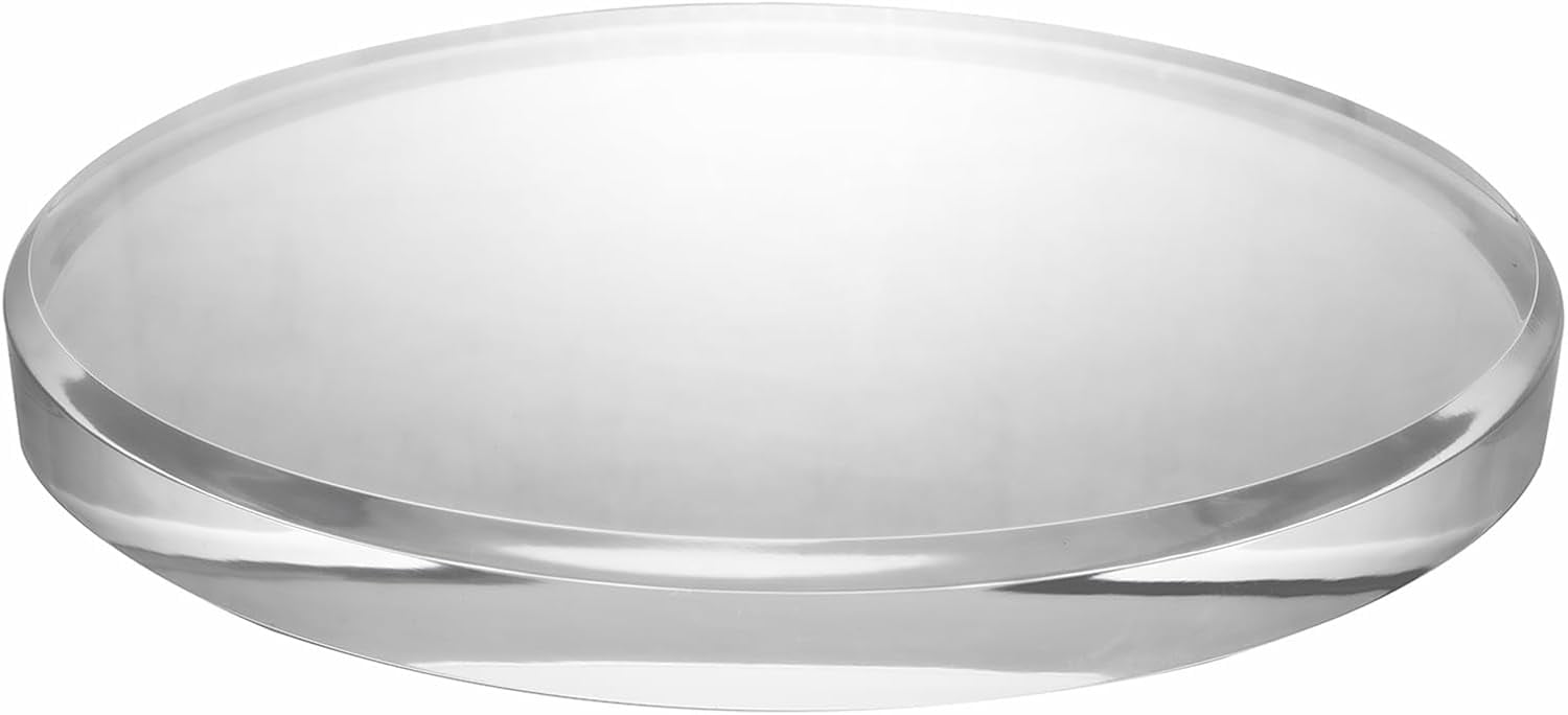 Wellsay 1in Thickness Bled Acrylic Disc Display Block Clear Polished ...