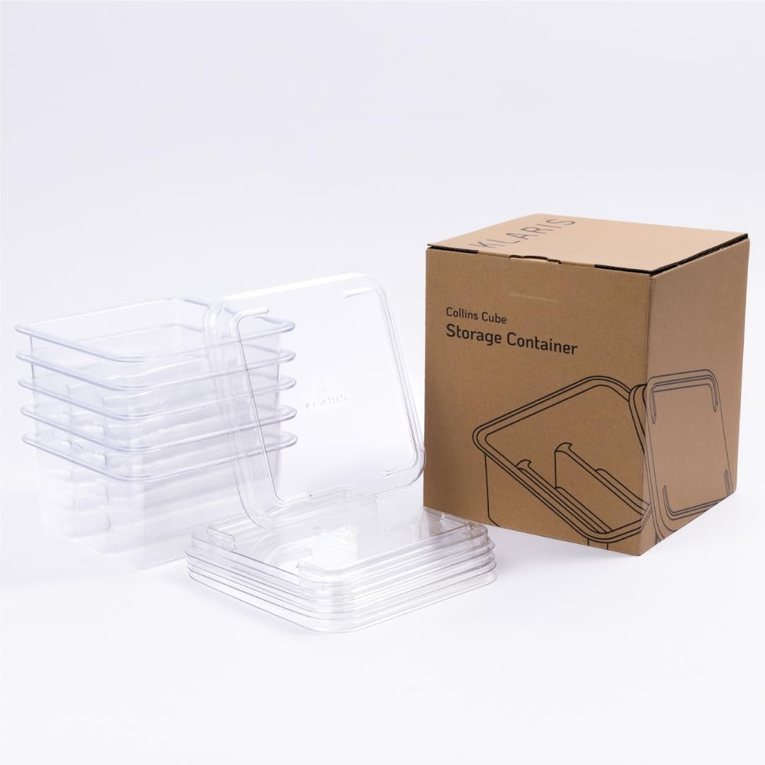 Wellsay 2" Cube Storage Containers (5 pk) - Craft Ice Storage with Lids ...