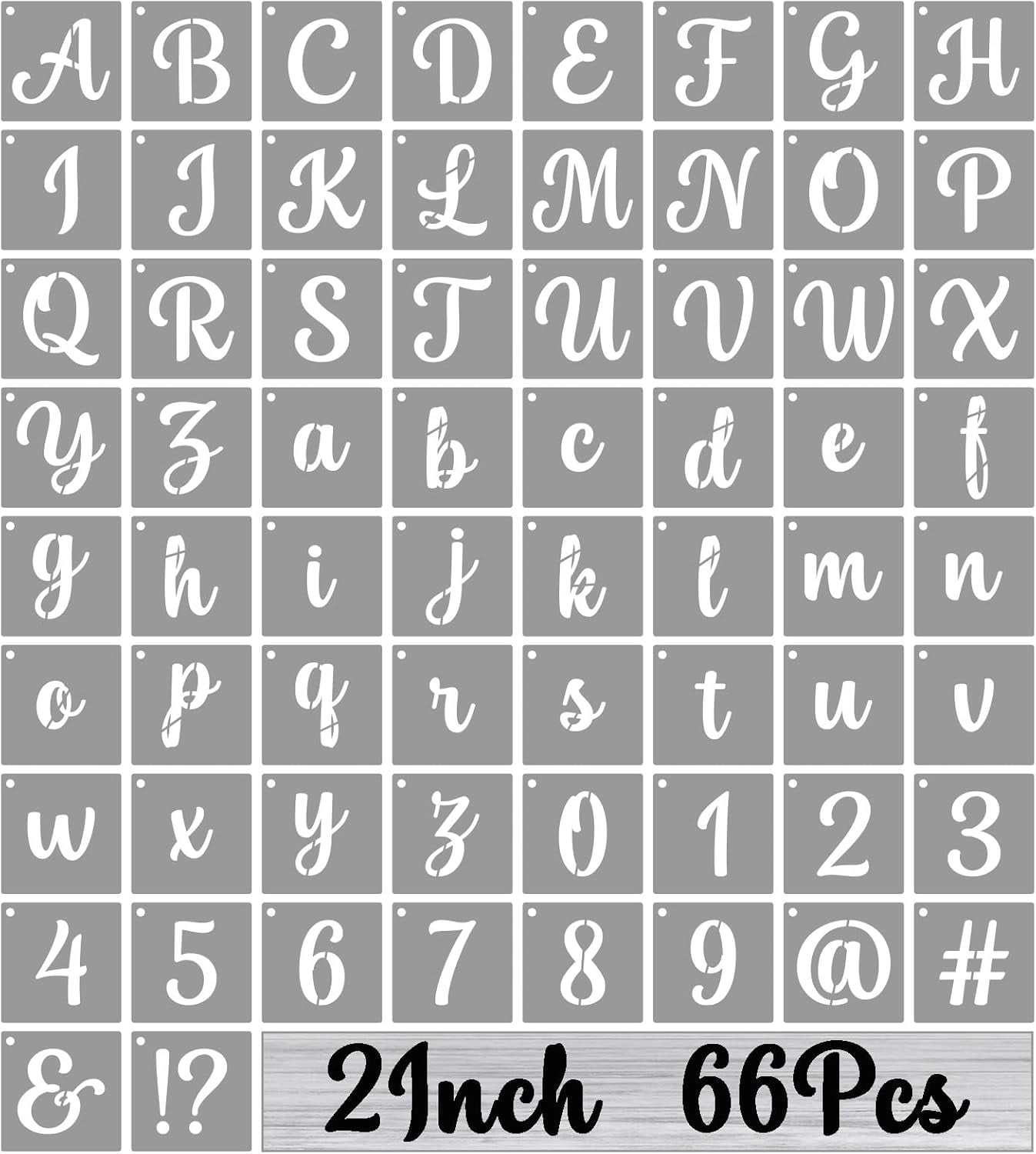 Wellsay 2 Inch Alphabet Letter Stencils for Painting, 66 Pcs Reusable ...