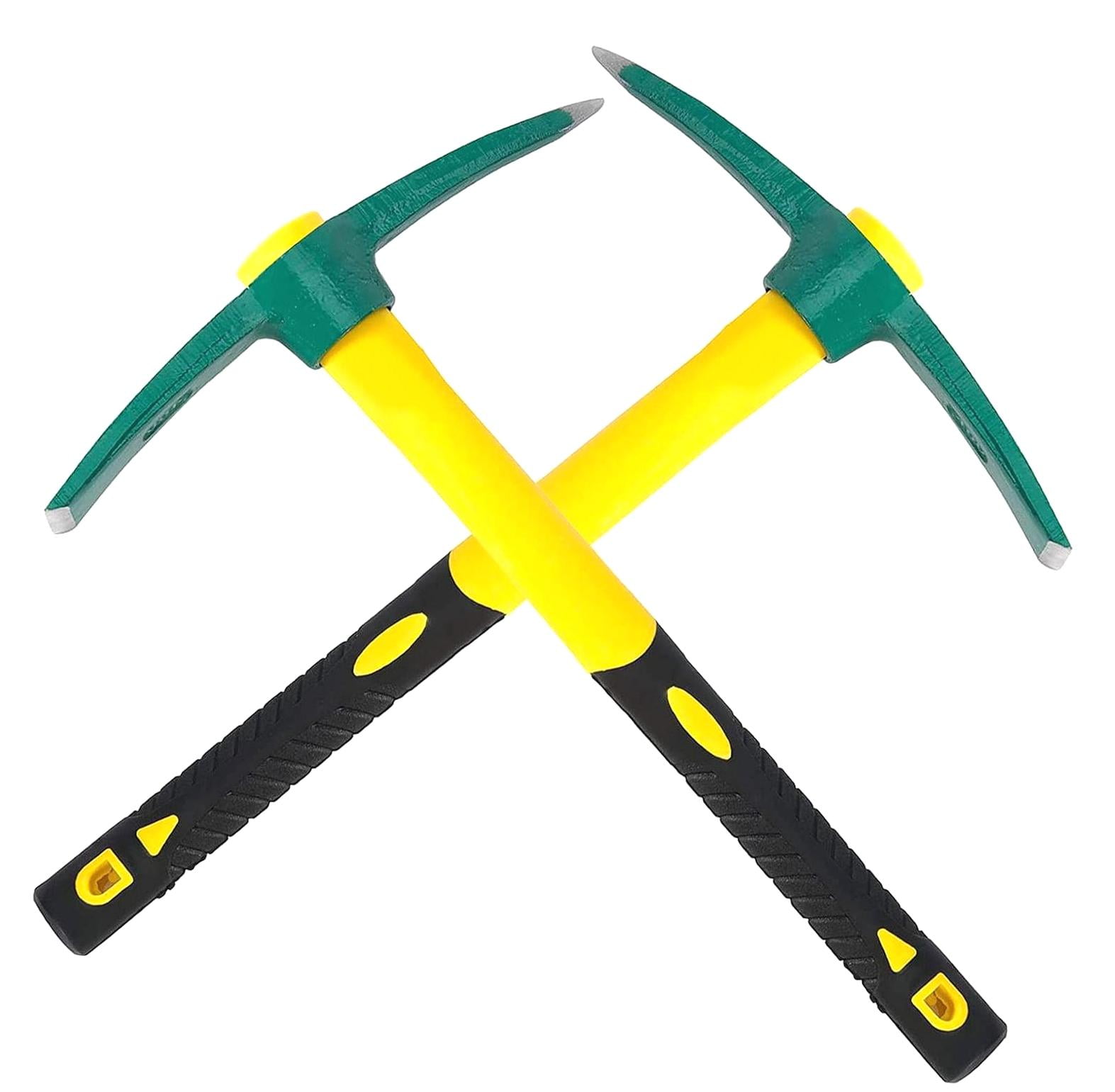 Wellsay 2 PCS 15-Inch Solid Pick Mattock, Forged Garden Pick, Weeding ...