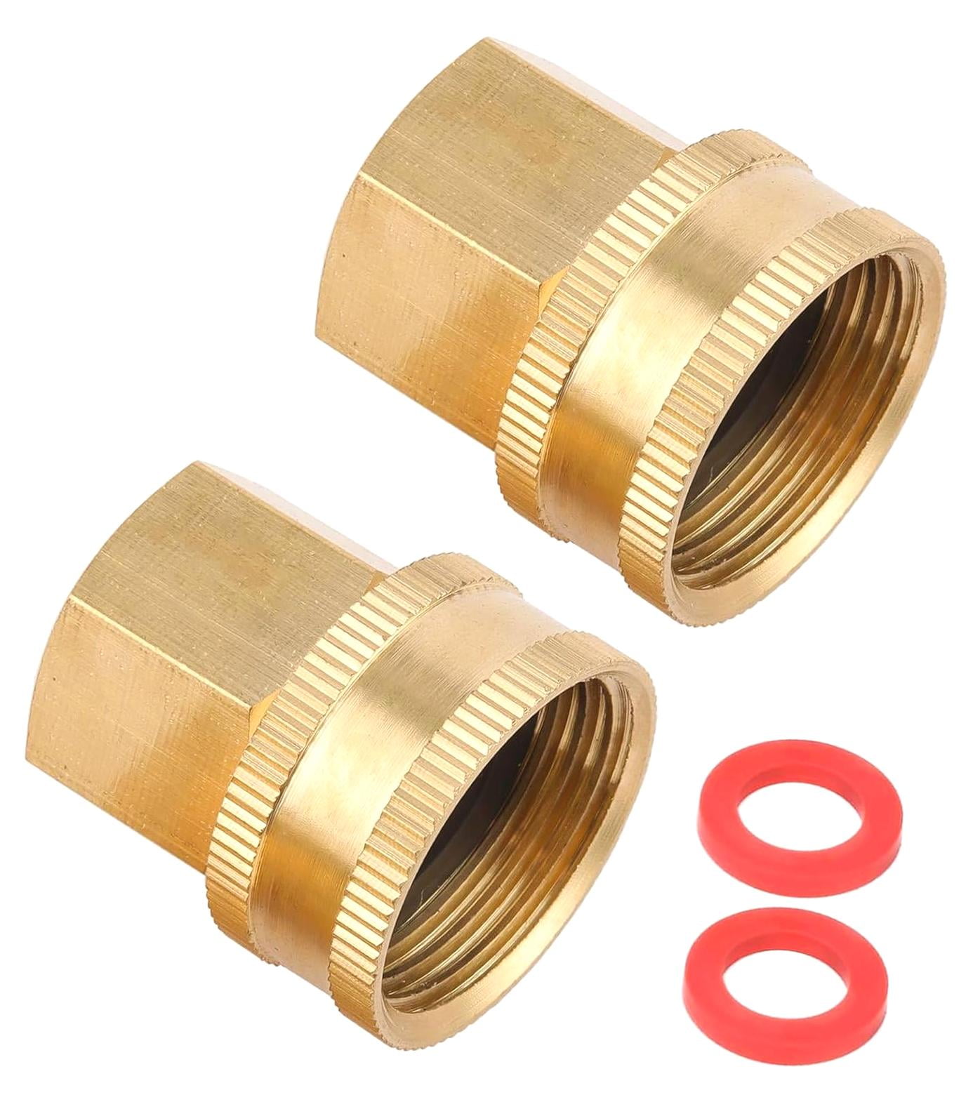 Wellsay 2 Pack Connector, 1/2" NPT to 3/4" GHT Adapter with Dual Swivel ...