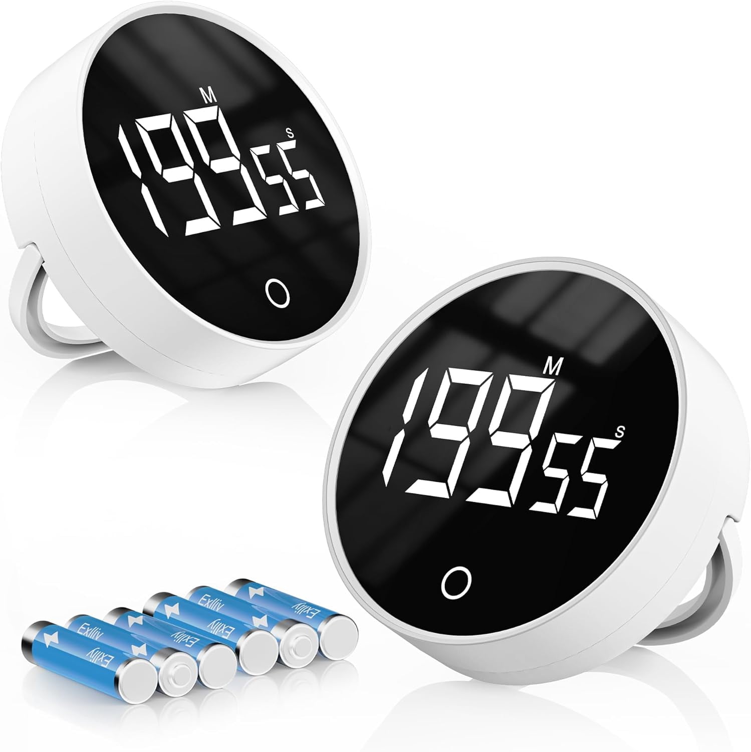Wellsay 2 Pack Digital en Timer,Magnetic Visual Timer Large LED Display ...