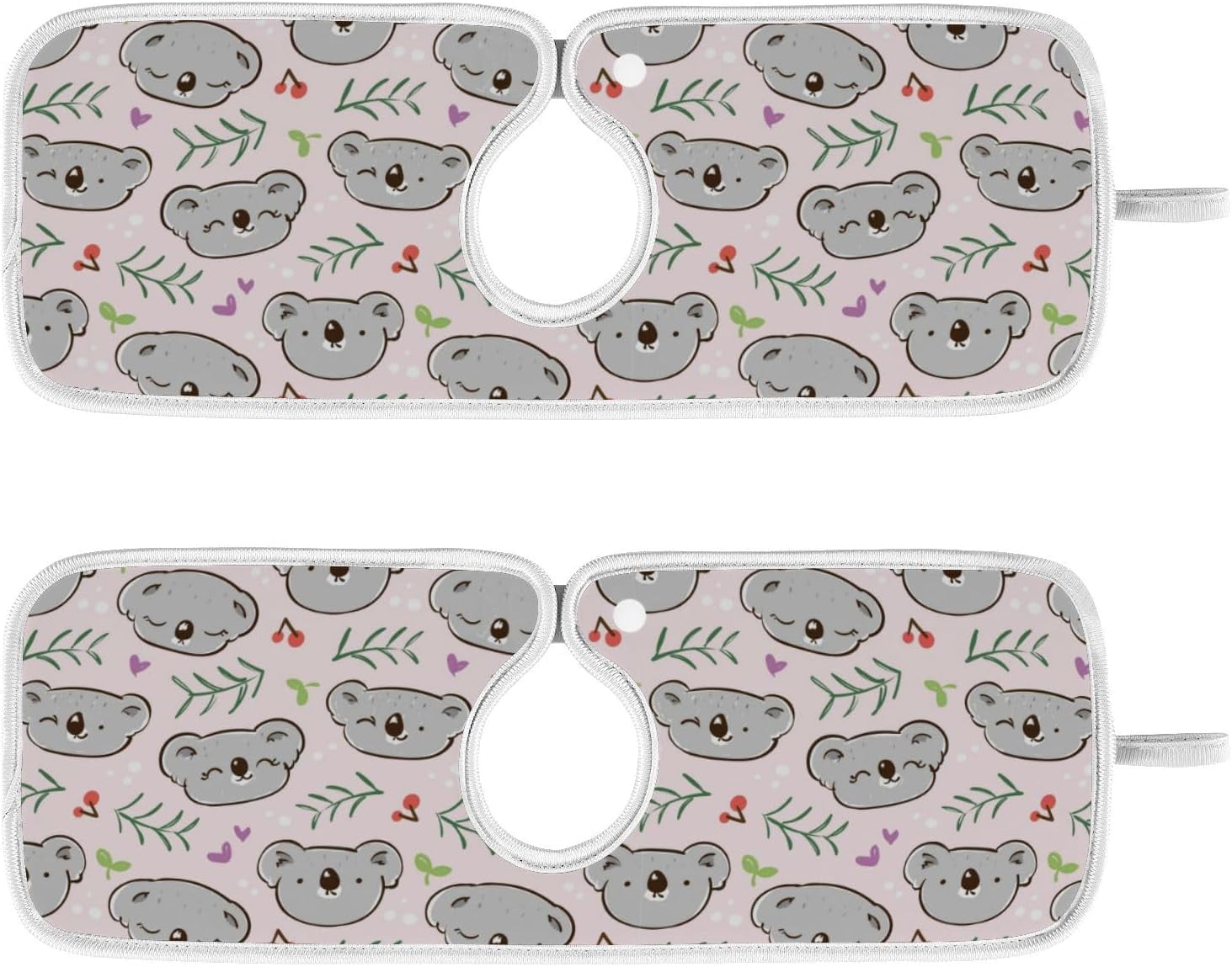 Wellsay 2 Pack Faucet Mat Splash Guard for Kitchen Sink,Cartoon Koala ...