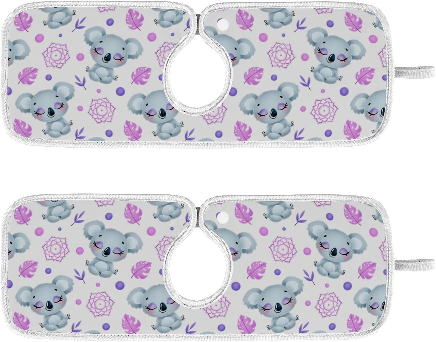 Wellsay 2 Pack Faucet Mat Splash Guard for Kitchen Sink,Cute Cartoon ...