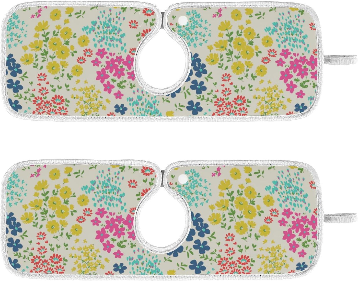 Wellsay 2 Pack Faucet Mat Splash Guard for Kitchen Sink,Groove Yellow ...