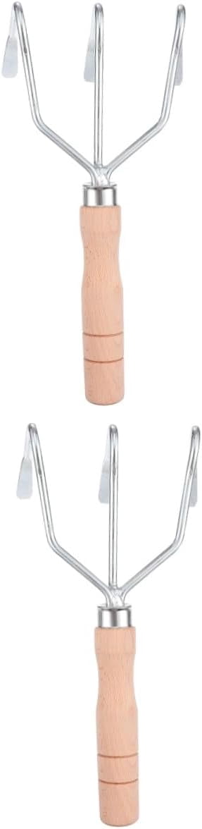 Wellsay 2 Pcs Hand Cultivator Garden Tool for Cultivating Sturdy Tiller ...