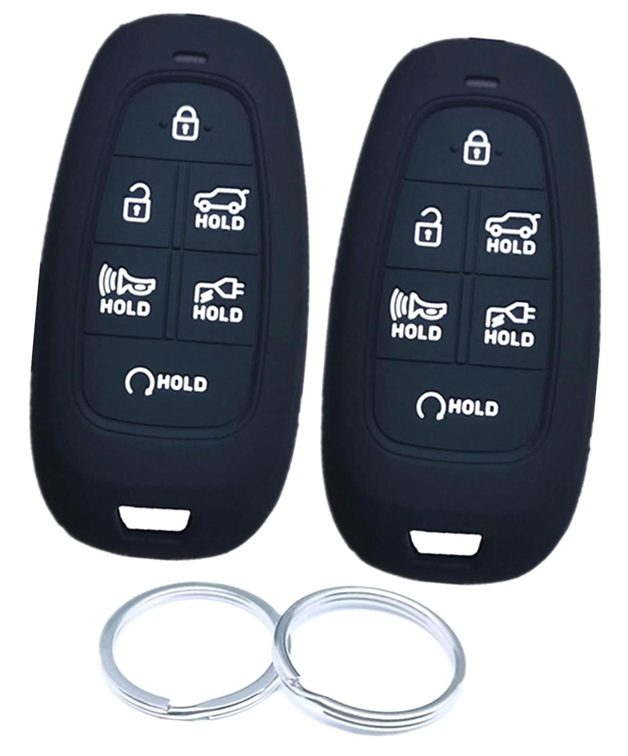 Wellsay 2-Piece 6-Button Silicone Cover for Smart Remote Keyless Entry ...