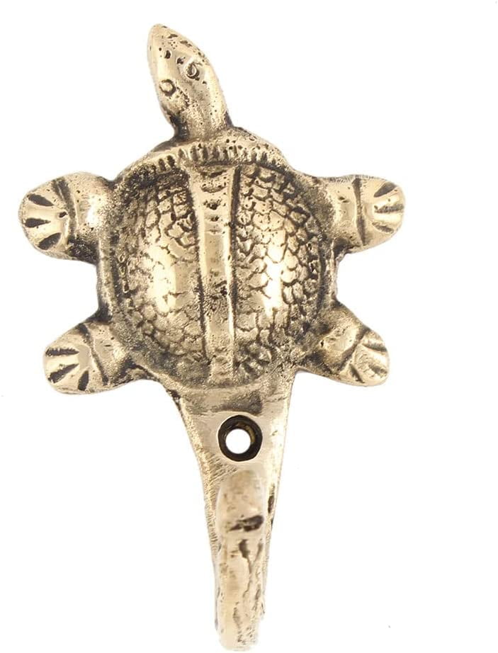 Wellsay 2 Piece Brass Kids Turtle Wall Hooks Animals Vintage Coat Hooks ...