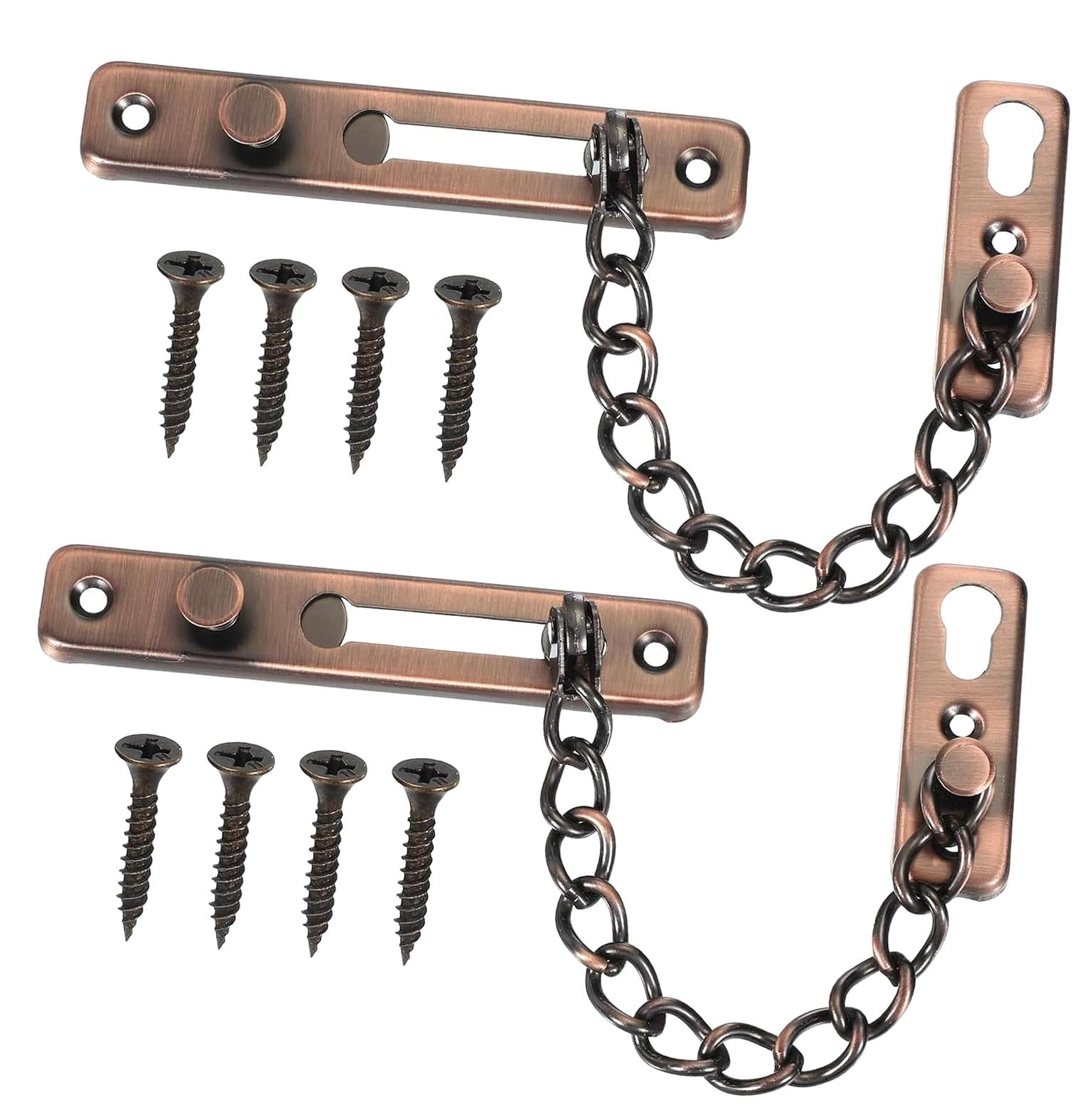 Wellsay 2 Piece Door Security Chain, Safety Door Lock with Chain for ...