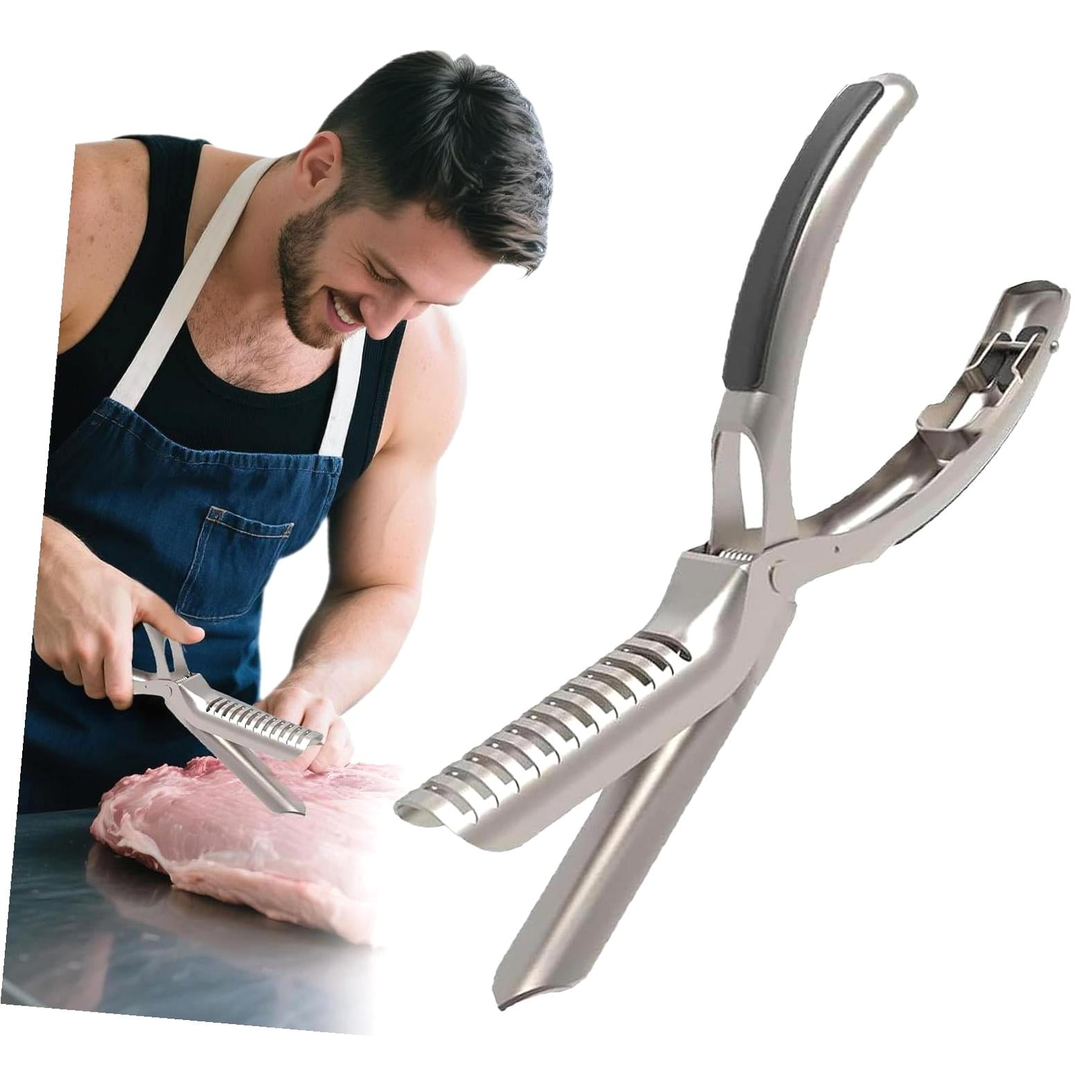 Wellsay 2-Piece Rib Membrane Removal Kit, featuring a steel rib ...