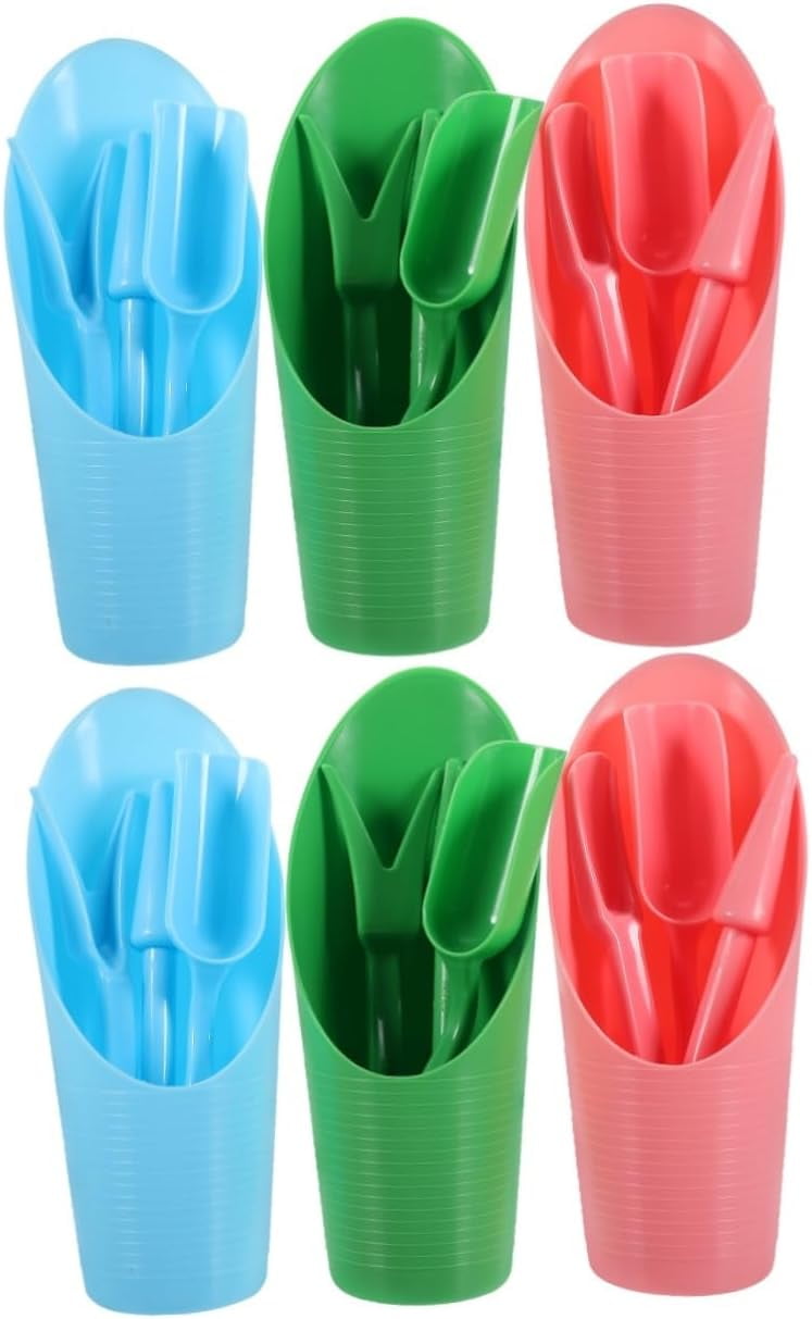 Wellsay 2 Sets Garden Soil Scoops Small Potting Shovel Bucket Shovel ...