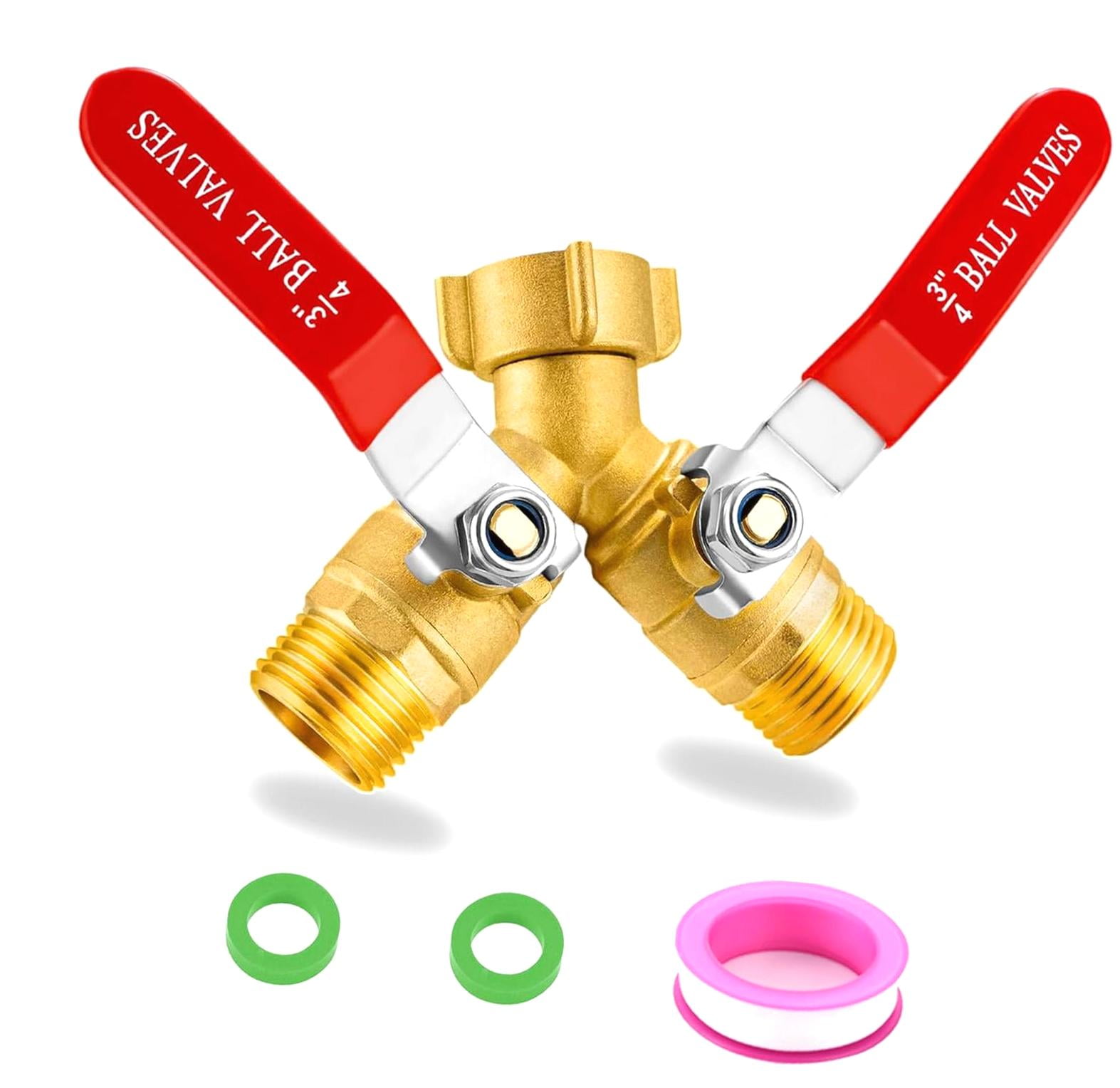 Wellsay 2-Way Splitter, Y Valve Hose Divider Featuring Stainless Steel ...