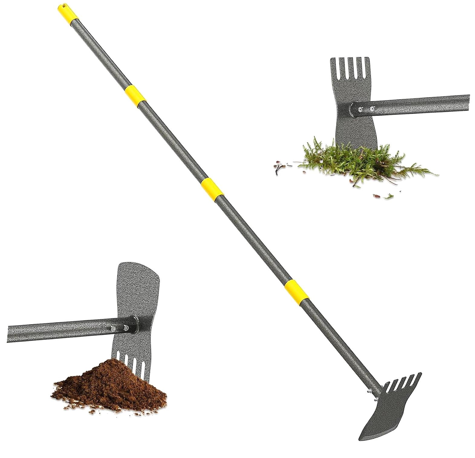 Wellsay 2-in-1 Garden Hoe, Long Handle Weeding and Cultivating Tool, 62 ...