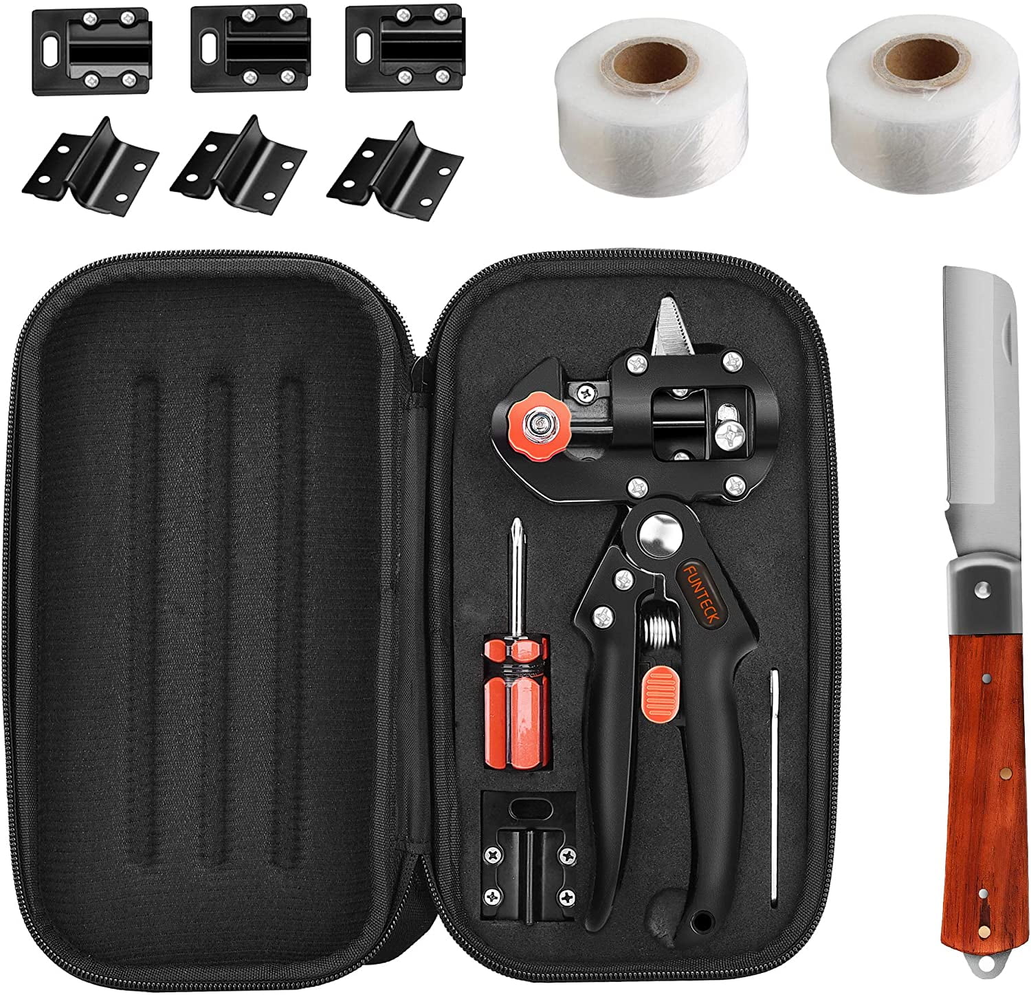 Wellsay 2-in-1 Grafting Tools Pruner Kit, V-Graft Omega-Graft and U ...