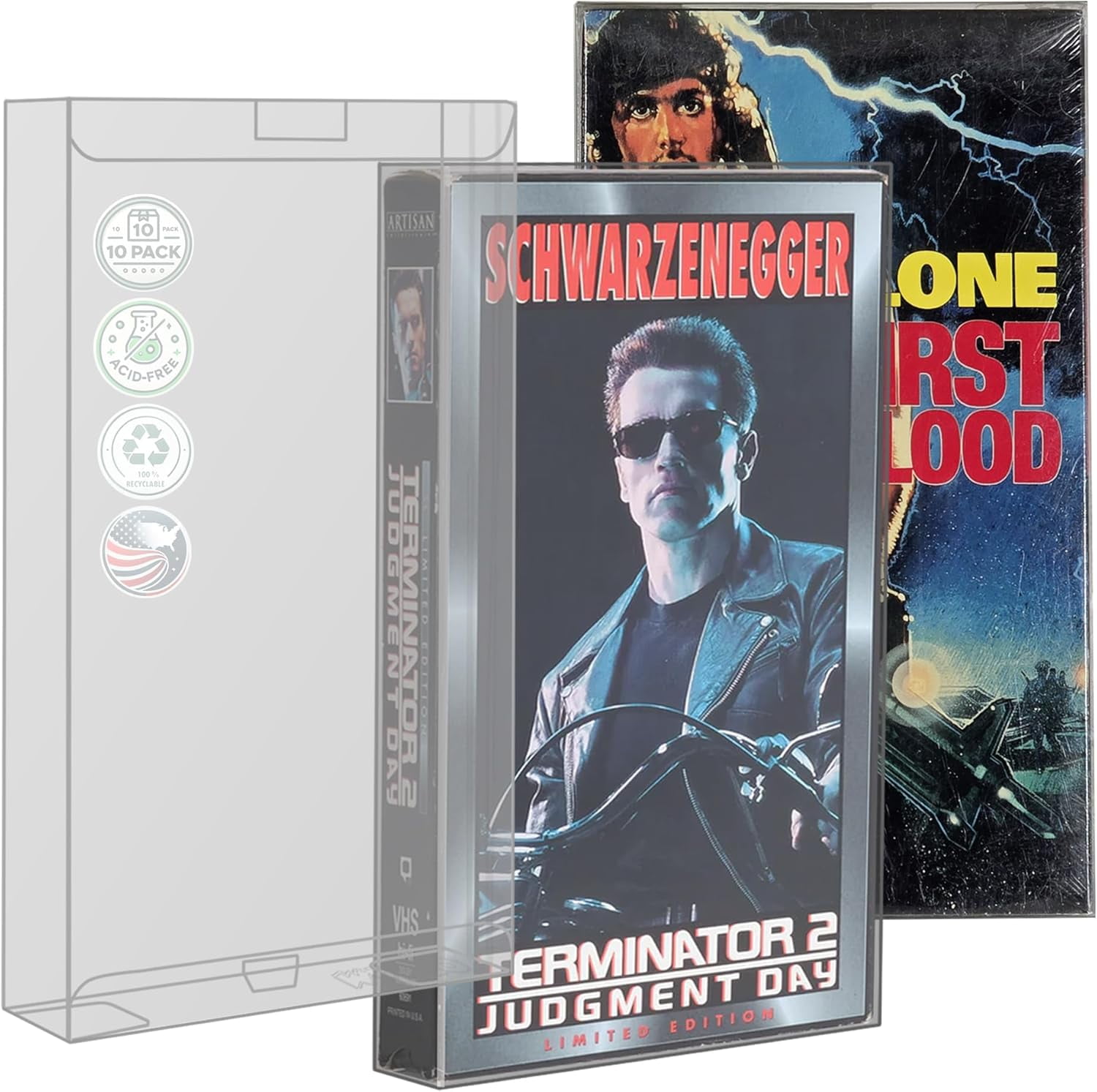 Wellsay 20 Pack VHS Tape tector Case | tective Sve for VHS Cassette ...