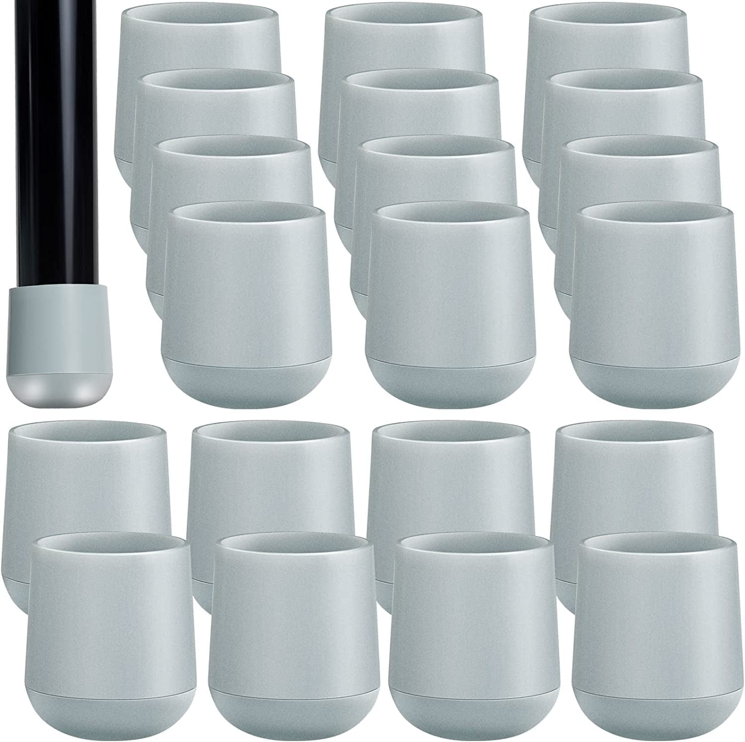 Wellsay 20 Pcs 7/8 Inch Folding Chair Leg Caps, Heavy Duty Plastic ...