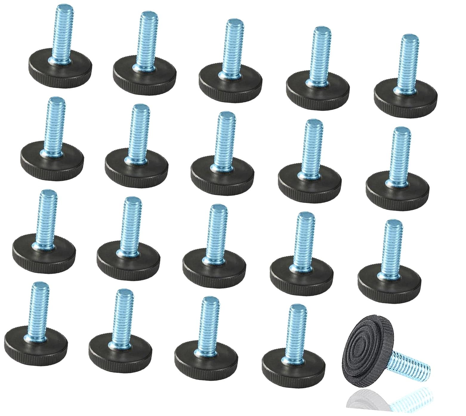 Wellsay 20 Pcs M8 Adjustable Furniture Leveling Feet, Threaded Screw-in ...
