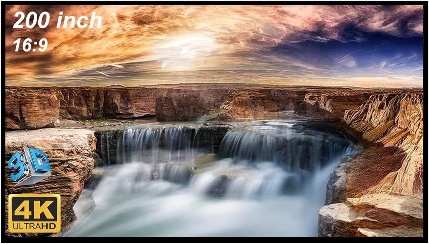 Wellsay 200 inch Projector Screen, Large Projector Screen, Movie ...