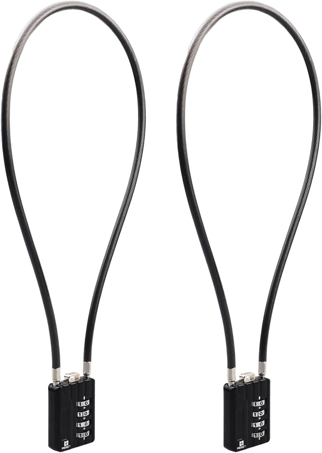 Wellsay -201 (2 Pack) 4 Digit Combination Padlock with 20 inch (50cm ...