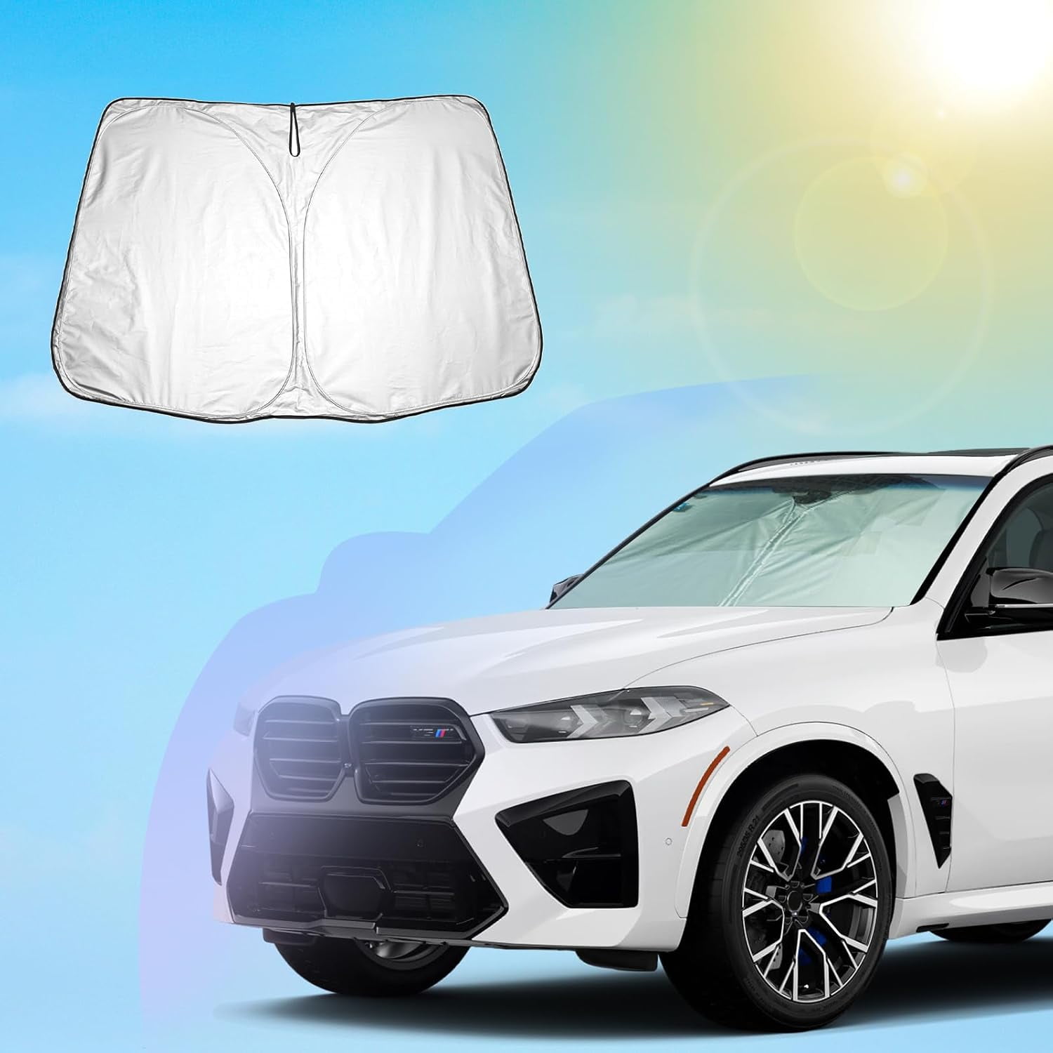 Wellsay for 2019-2024 2025 2026 BMW X5/X7 Windshield Sunshade 2022-2026 ...