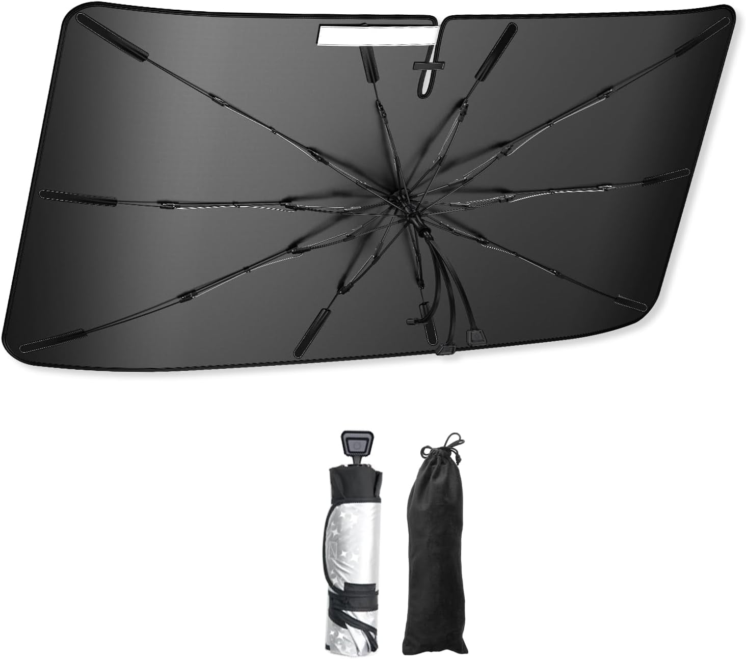 Wellsay for 2025 ta Camry Windshield Umbrella Sunshade [Easier Foldable ...