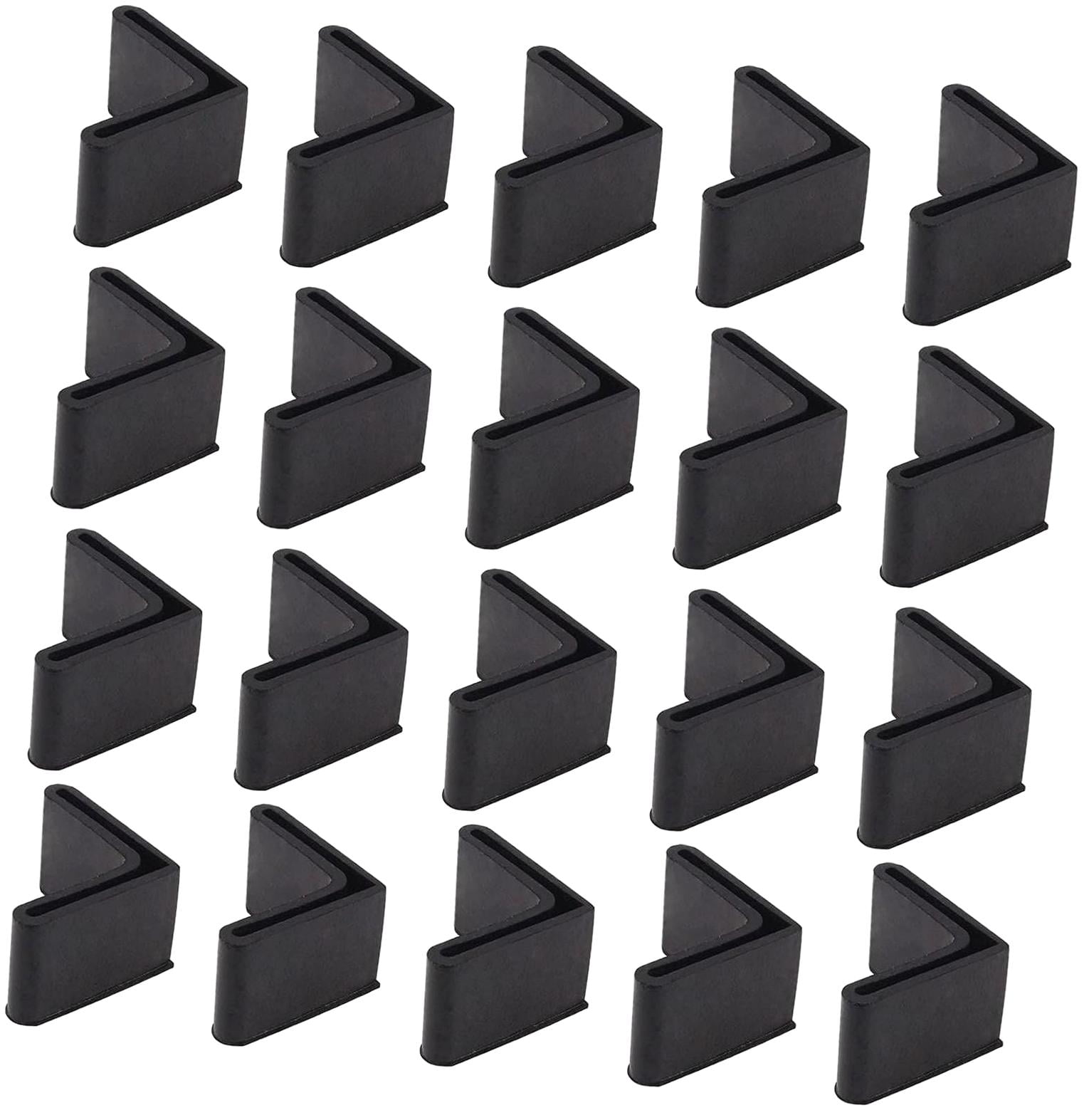 Wellsay 20PCS 35mm x 35mm L Shaped Rubber Corner Caps, Furniture Foot ...