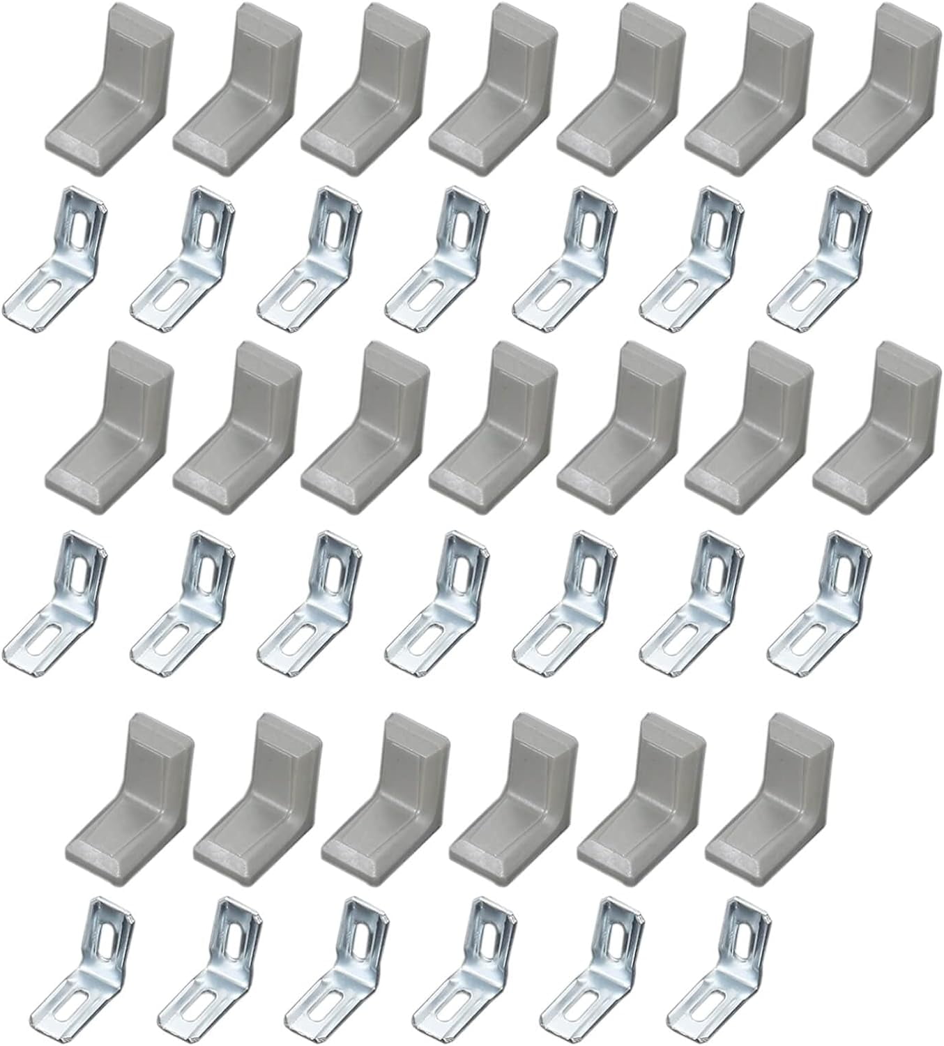 Wellsay 20Pcs 90 Ds L Shape Metal Corner Brackets with Plastic Cover ...