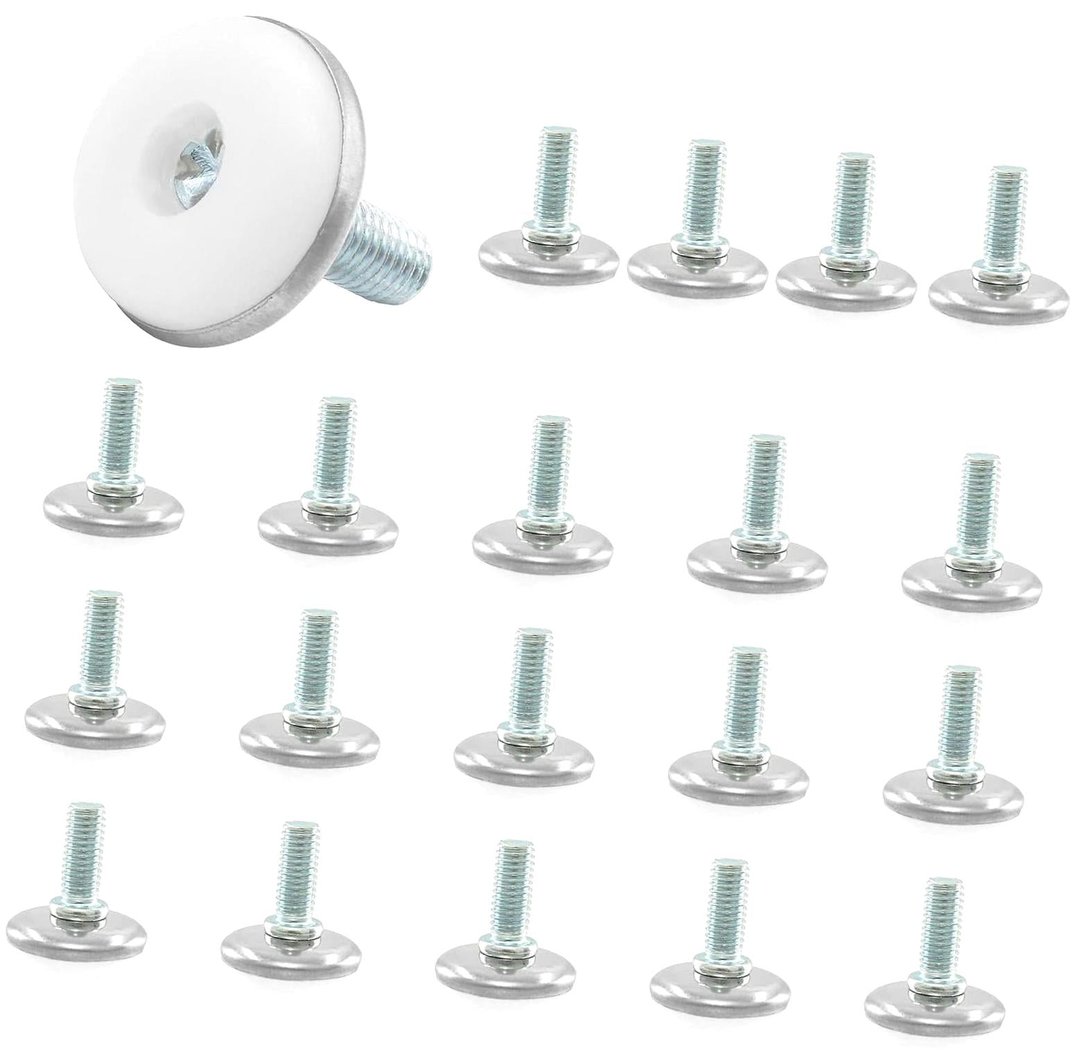 Wellsay 20Pcs M8 Thread Adjustable Furniture Leveling Feet, Screw-On ...