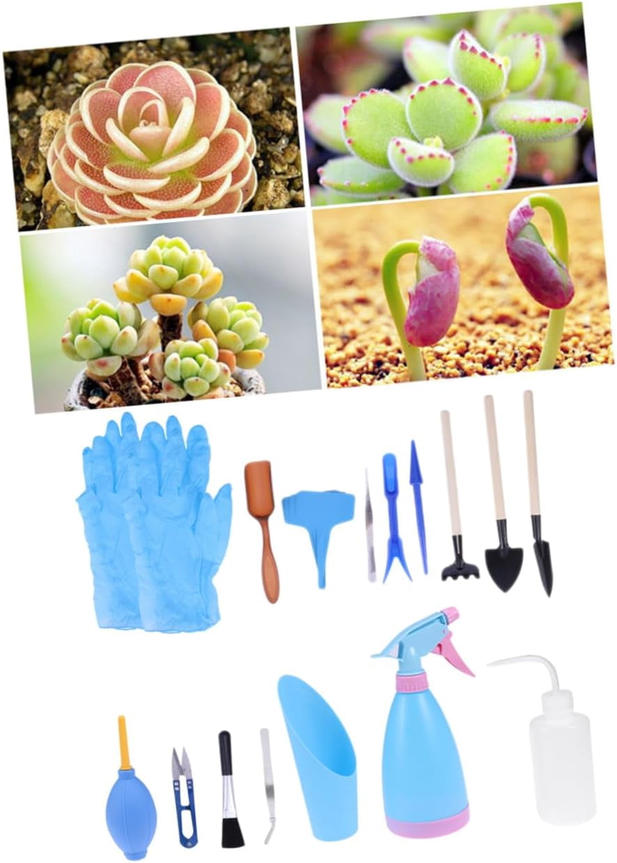 Wellsay 21pcs Gardening Tool Set Plastic Mini Tools for Succulent ...