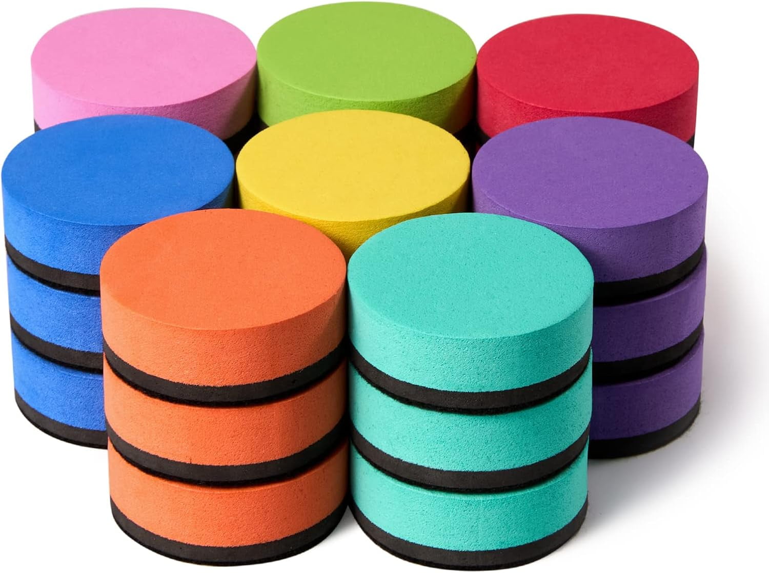 Wellsay 24 Pack Magnetic Whiteboard Dry Erase Erasers Chalkboard ...