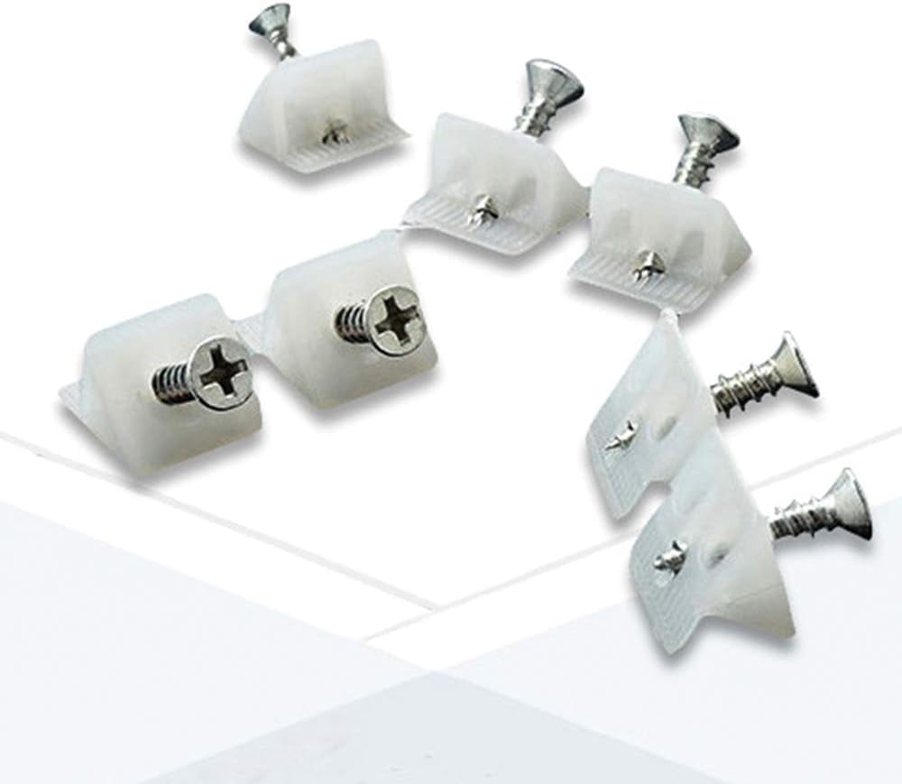 Wellsay 25 Plastic Corner Brackets/Braces Closet Cabinet Plastic Shelf ...
