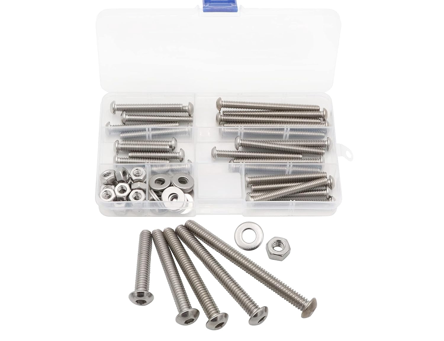 Wellsay 25 Sets Socket Head Cap Screw Assortment Kit, 1/4-20 × (1-1/2 ...