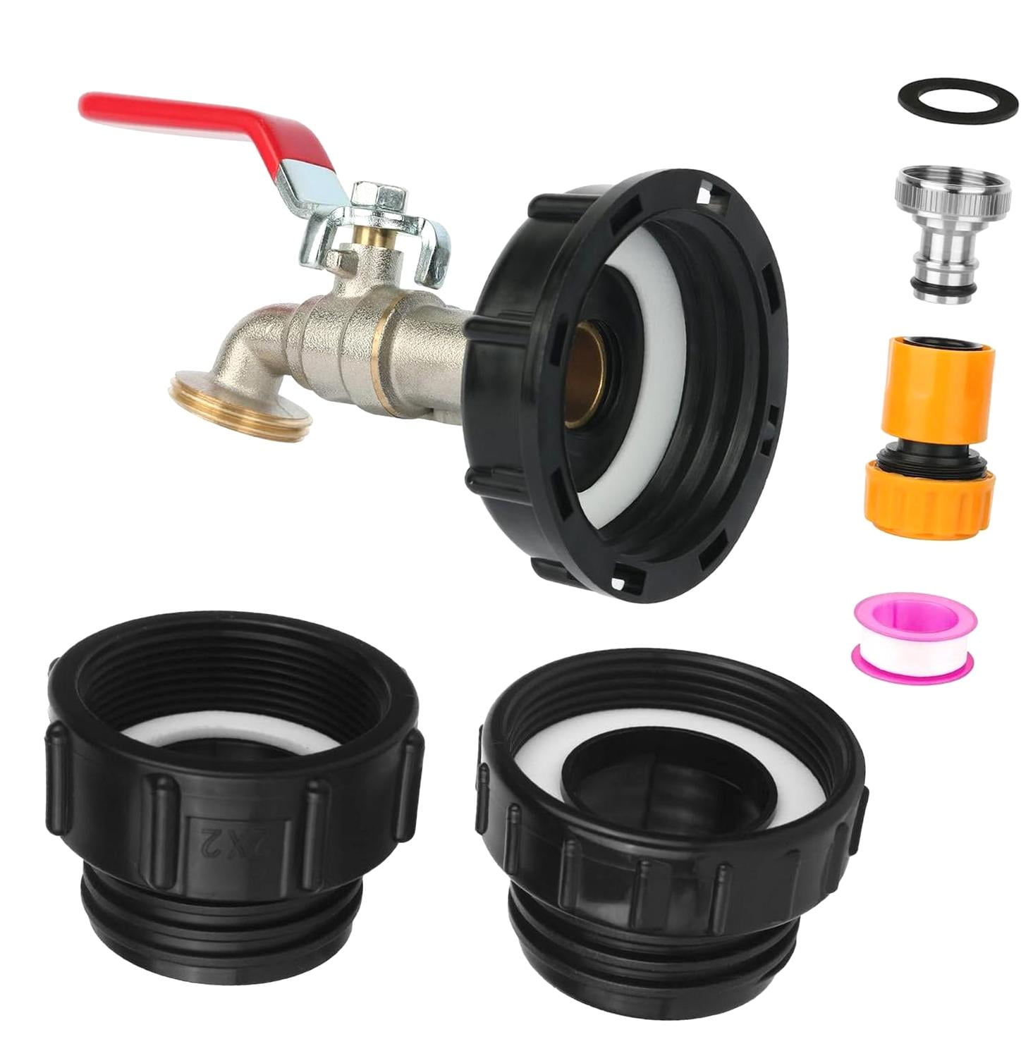 Wellsay 275-330 Gallon IBC Tote Tank Adapter, Three-Size IBC Tote ...