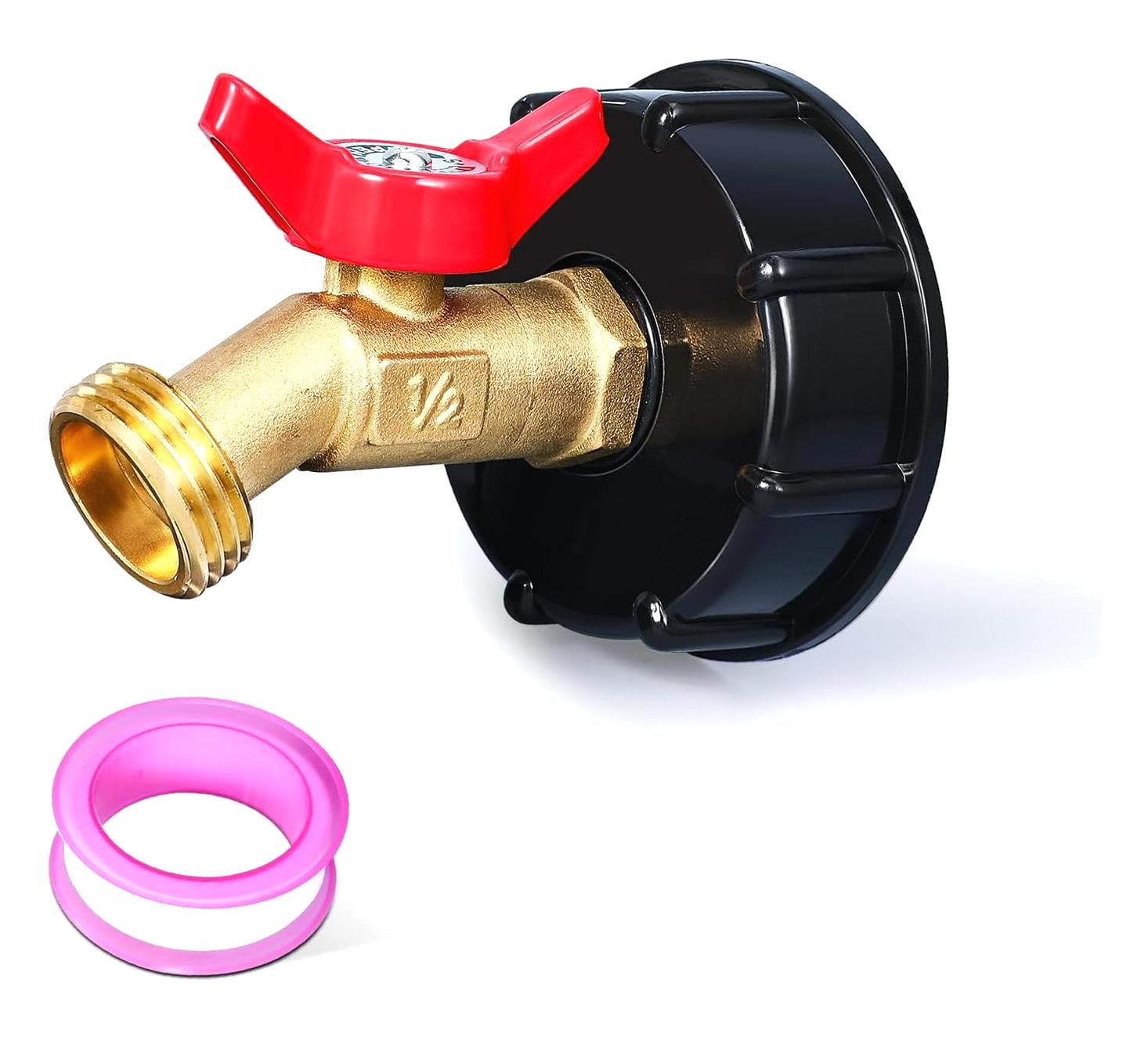 Wellsay 275-330 Gallon IBC Tote Tank Connector, IBC Tote Fitting, 2.44 ...