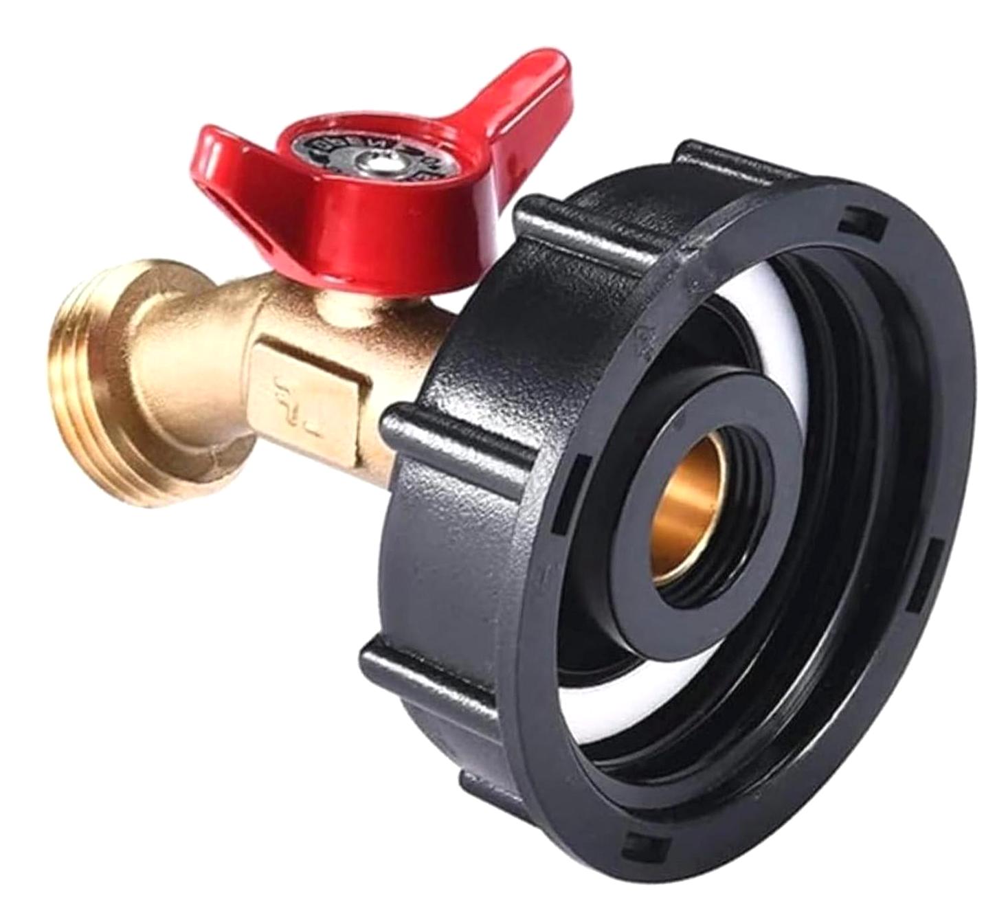 Wellsay 275-330 Gallon IBC Tote Water Tank Adapter, 2'' Coarse Thread ...