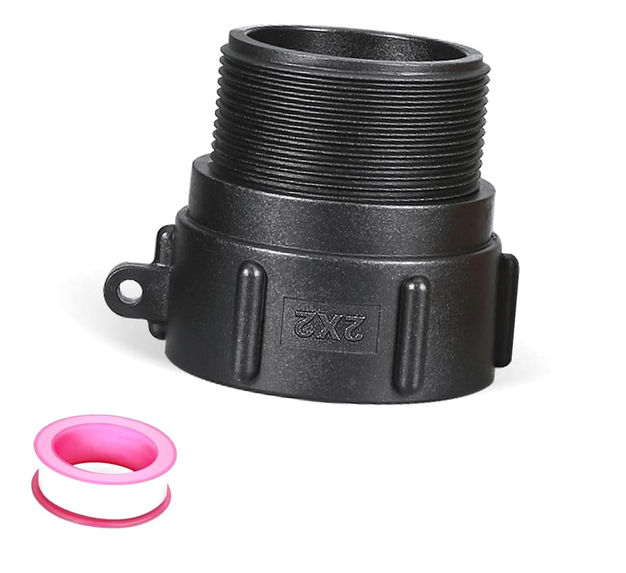 Wellsay 275 330 IBC Tote Connector, IBC Tote Fitting 2" Coarse Thread X ...