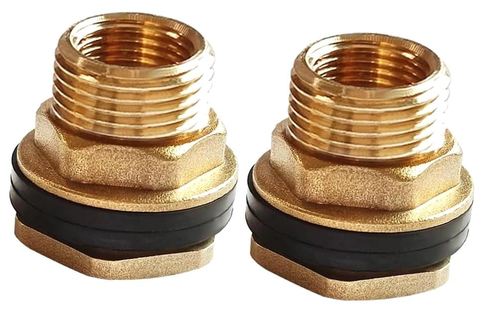 Wellsay 2PCS Bulkhead Connector 1/2” Female x 3/4”GHT Male Dual ...