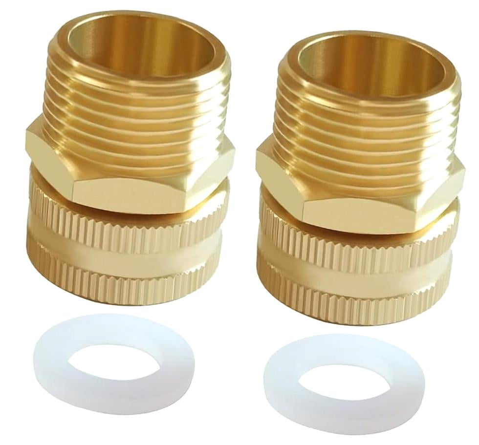 Wellsay 2PCS Reducer Swivel Connector 3/4"GHT Female to 1/2"NPT Male ...