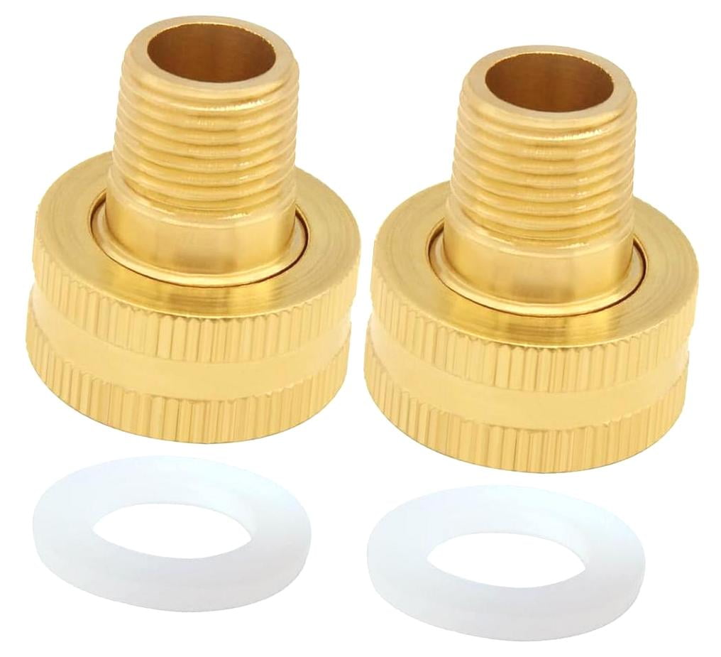 Wellsay 2PCS Reducer Swivel Connector 3/4"GHT Female to 3/8"NPT Male ...