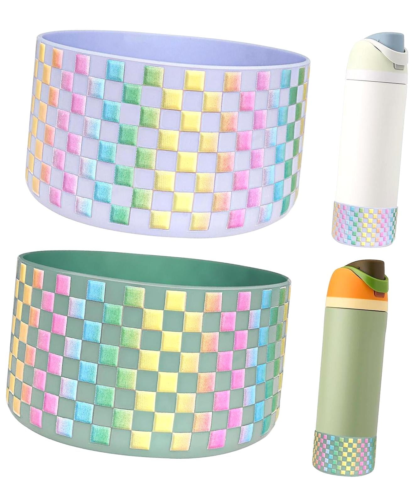 Wellsay 2PCS Silicone Protective Cover for Owala Flask Water Bottle ...