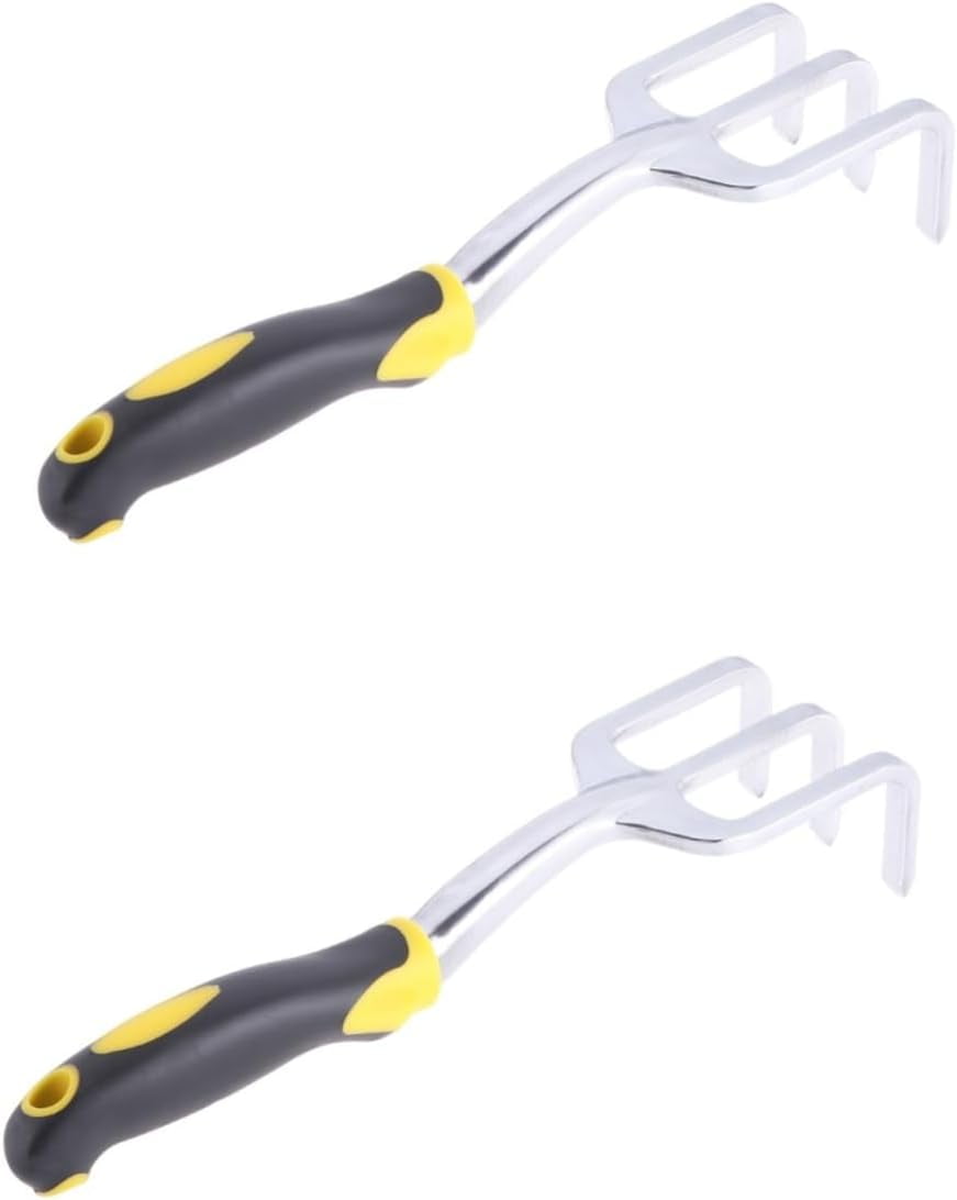 Wellsay 2pcs Aluminum Alloy Garden Tool Rake Hand Rake for Gardening ...