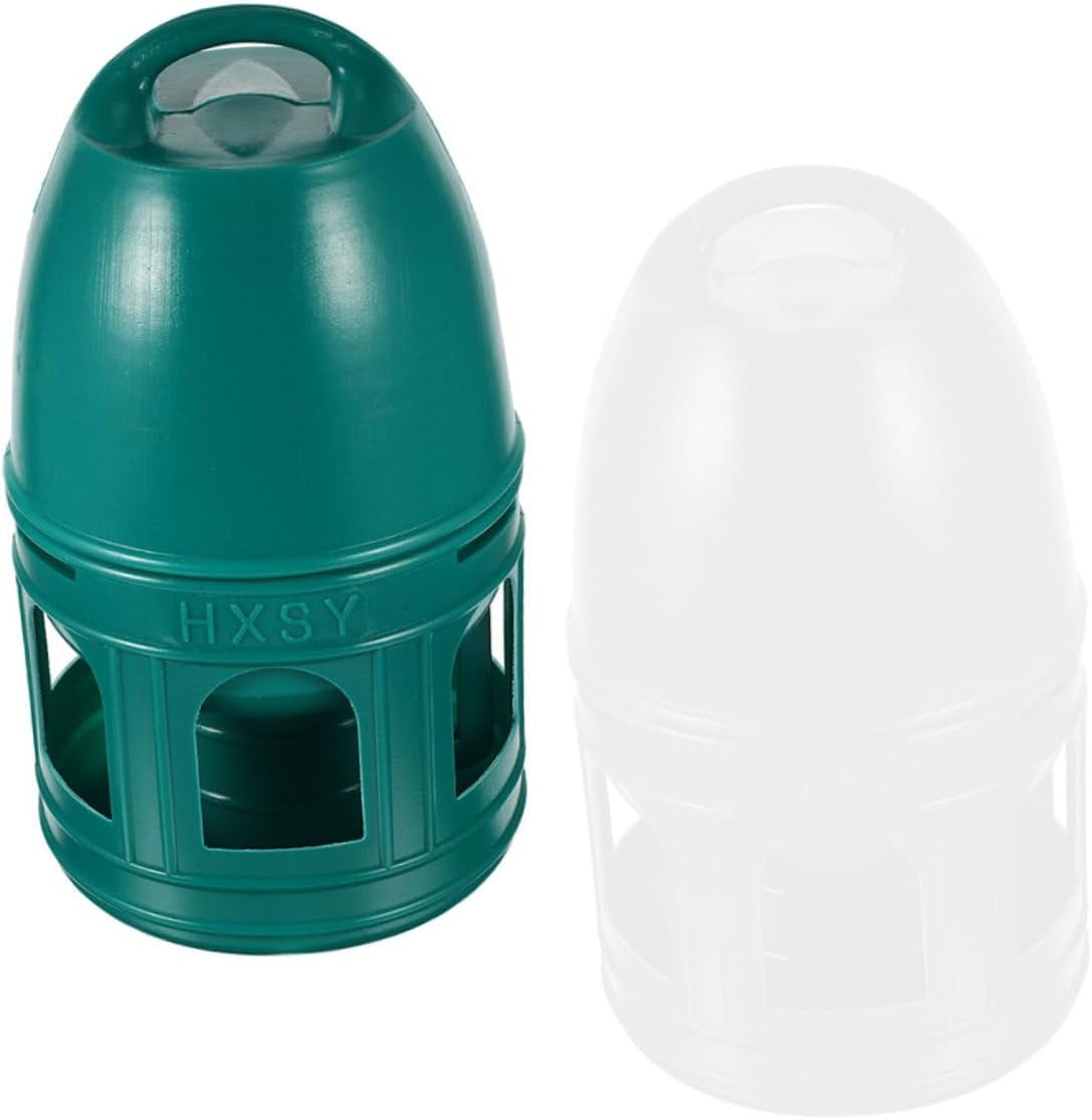 Wellsay 2pcs Pigeon Drinking Fountain Quail Bird Feeders for Outdoors ...