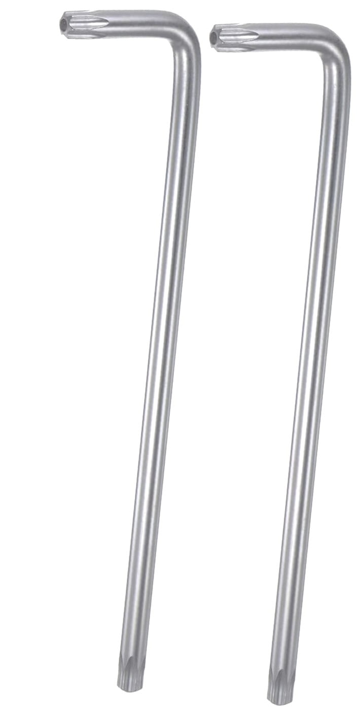 Wellsay 2pcs T45 Tamper Proof Torx Star Key Bit Wrench Shape 7.83" Long ...
