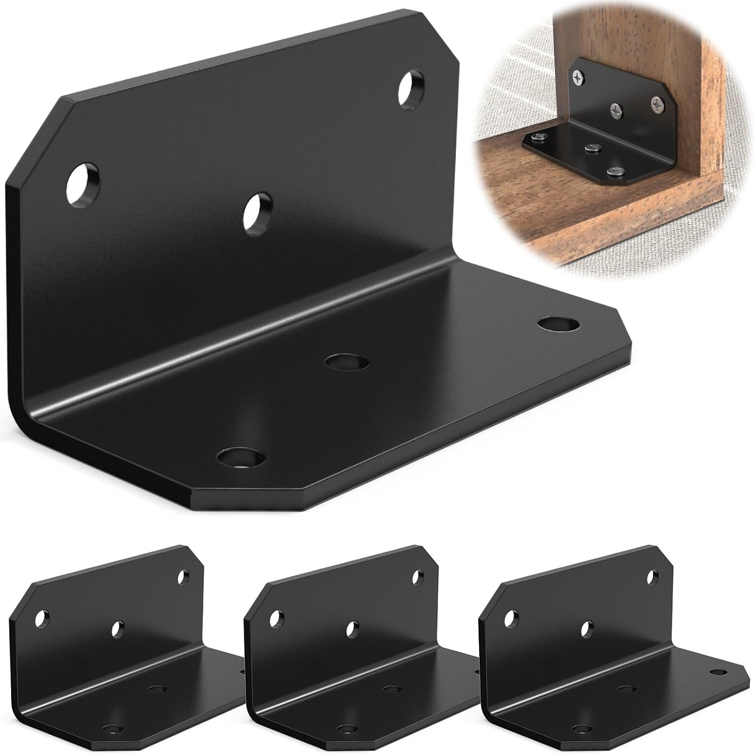 Wellsay 2x4 Galvanized Corner Brace, 90 D Angle Iron Brackets with ...