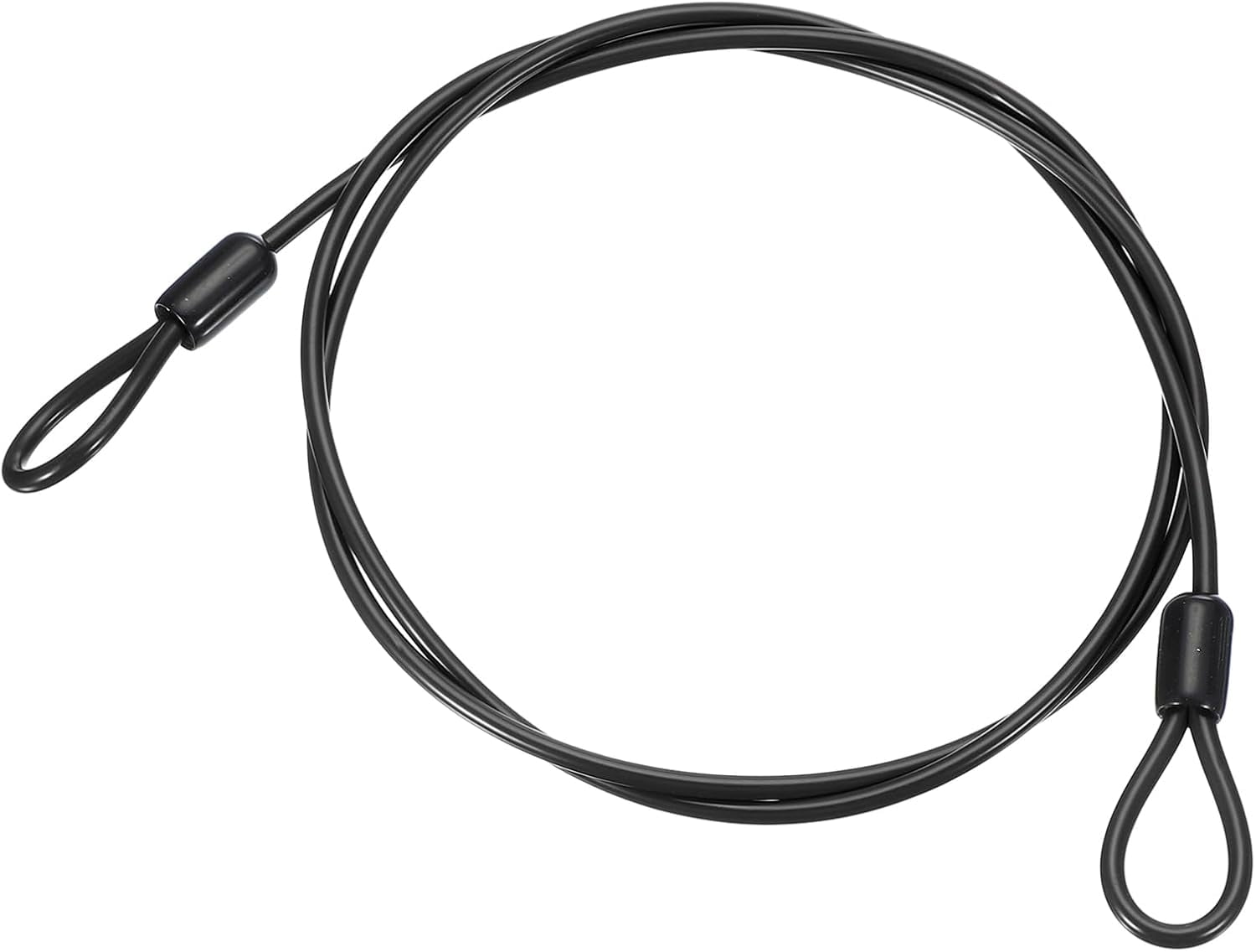 Wellsay 3/16" Dia Vinyl Coated Stainless Steel Cable with Loops, 4ft ...