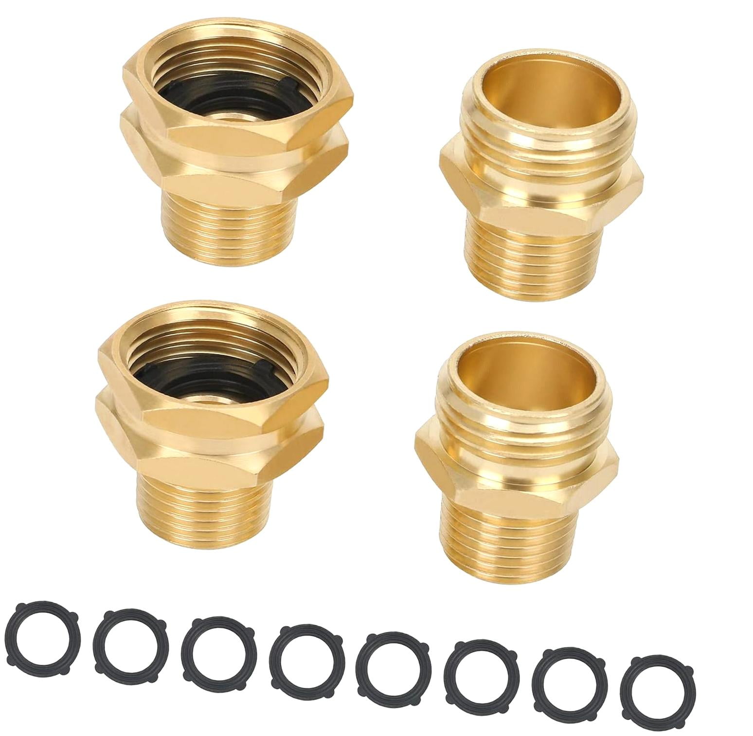 Wellsay 3/4” GHT X 1/2” NPT Male Connector, Conversion Adapter Fitting ...