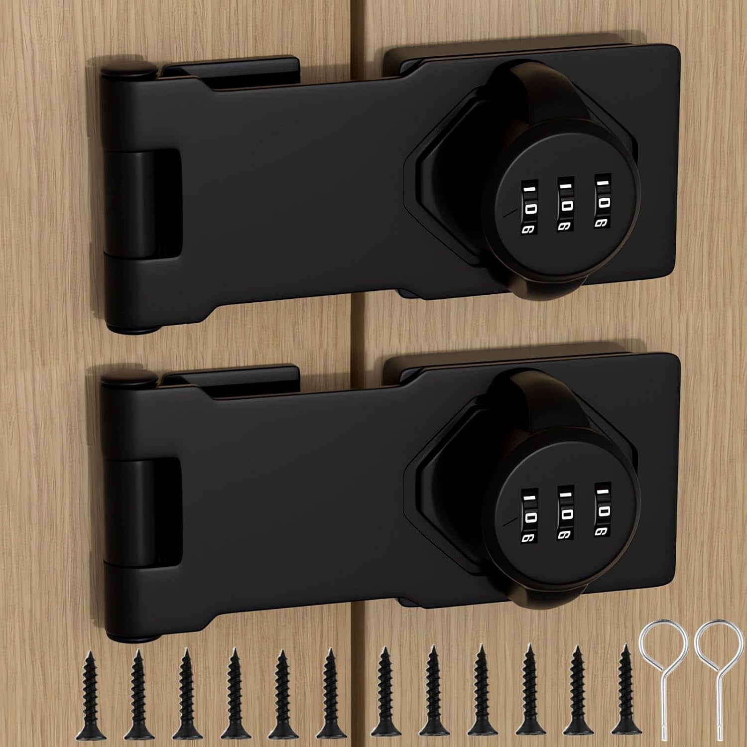 Wellsay 3 Digit Combination Lock: Keyless Password Rotary Hasp Lock ...