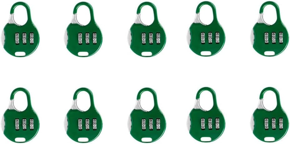 Wellsay 3 Digit Combinations Code Lock Mini Colorful Padlock Number ...